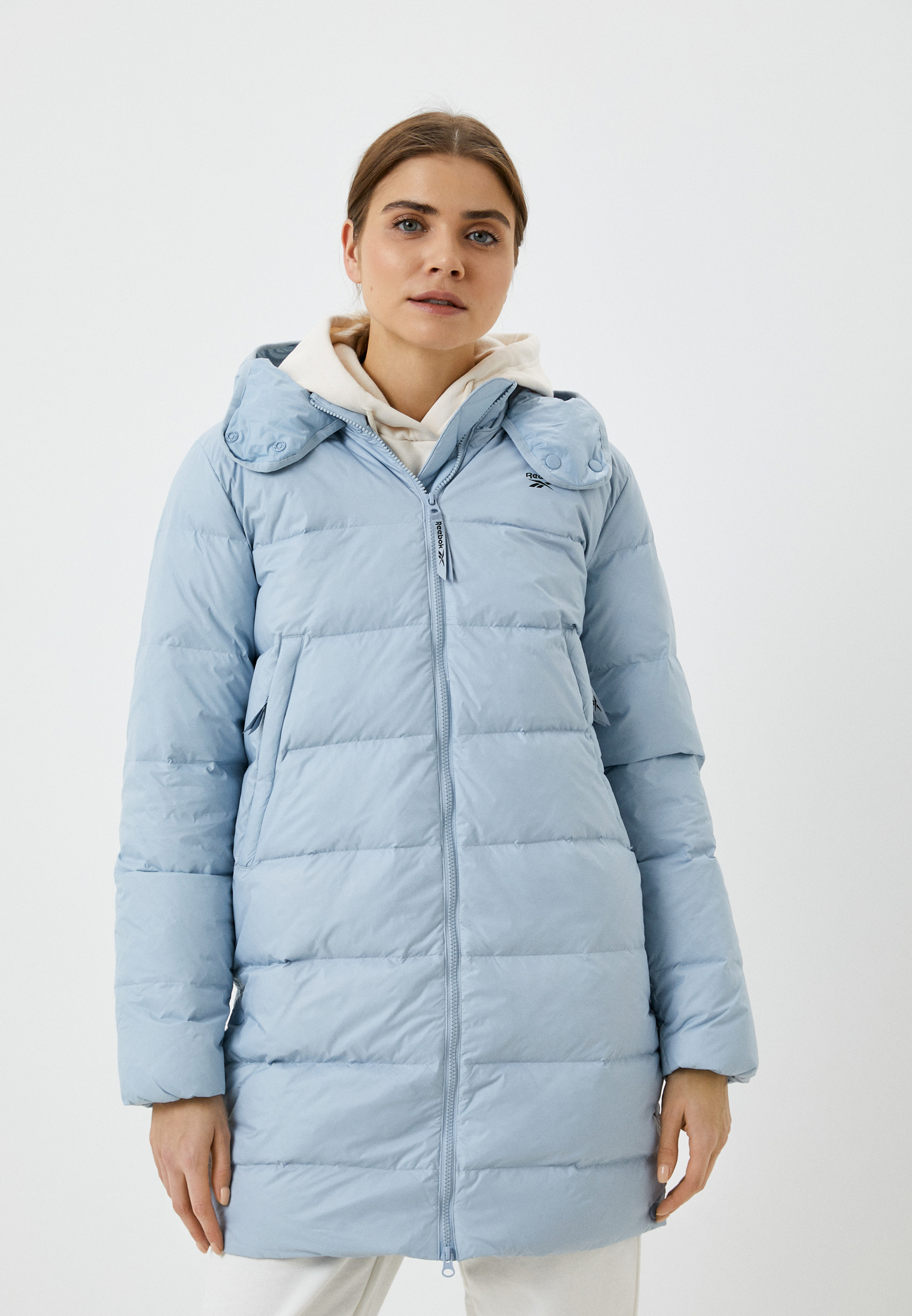 Пуховик Reebok OW CL LO DWN JKT, цвет: голубой, RTLABB778501 — купить в ...