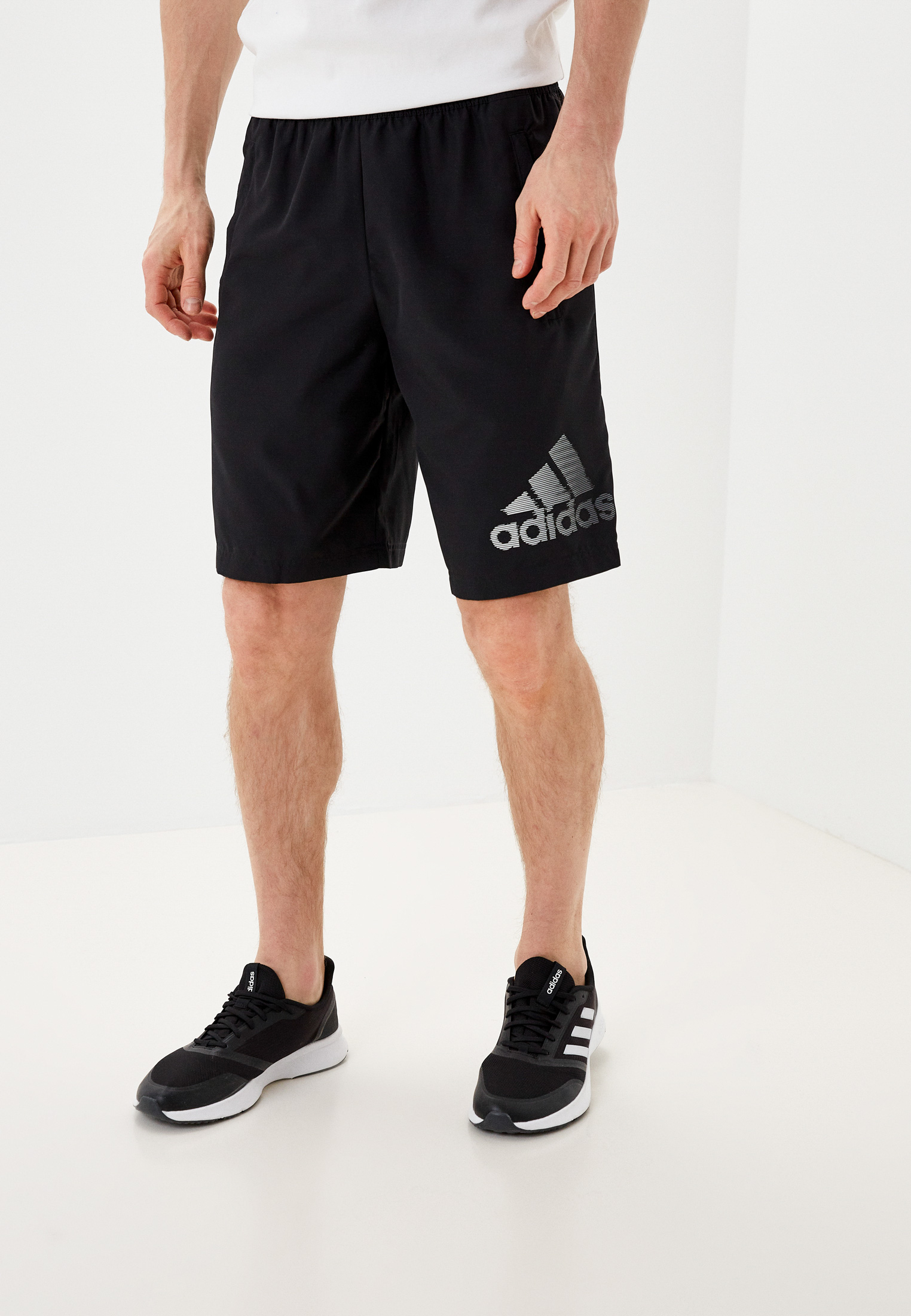 Шорты спортивные adidas D2M LOGO SHORT, цвет: черный, RTLABD282601 ...