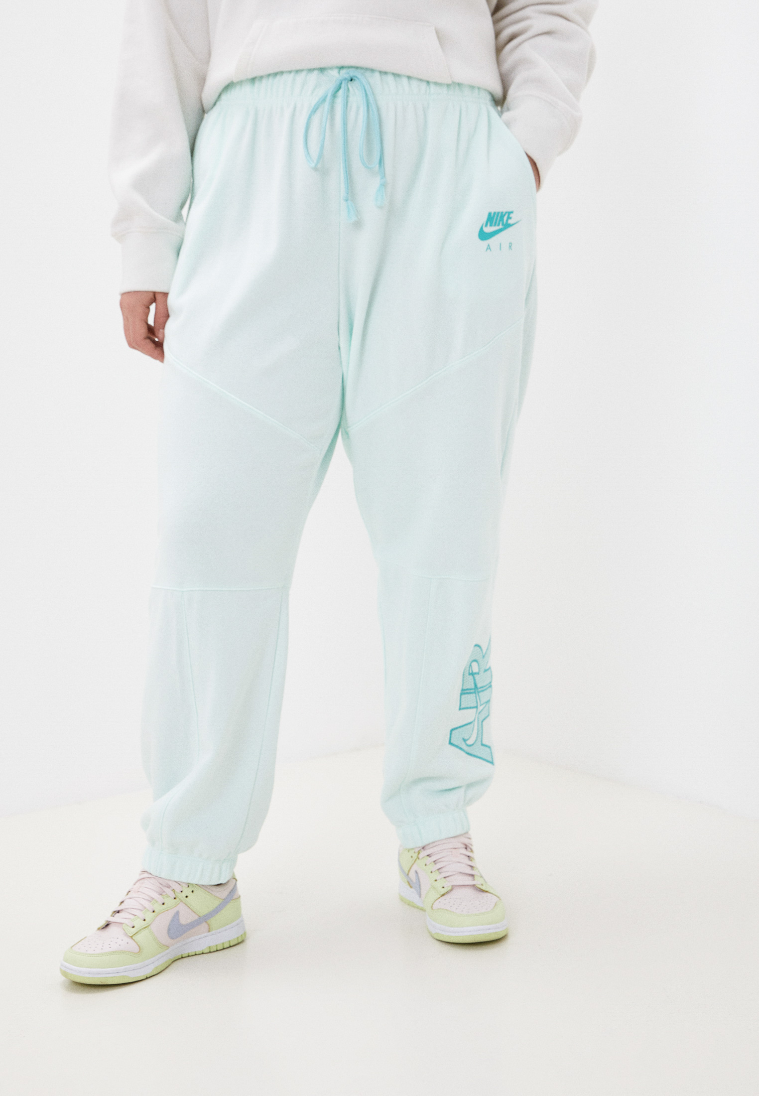 Брюки спортивные Nike W Nsw Air Flc Pant Plus цвет бирюзовый