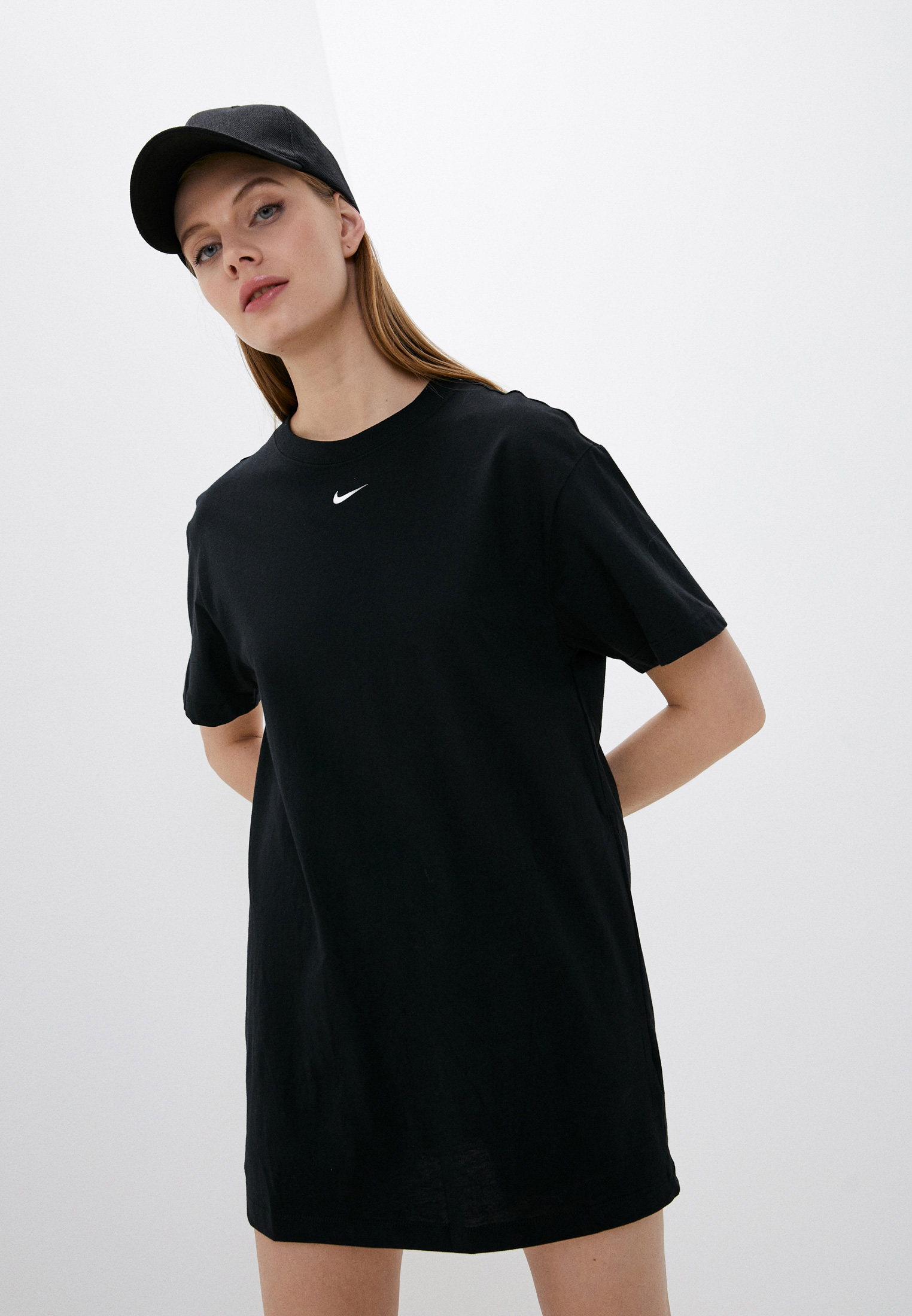 Платье Nike W NSW ESSNTL SS DRSS, цвет: черный, RTLABF240401 — купить в ...