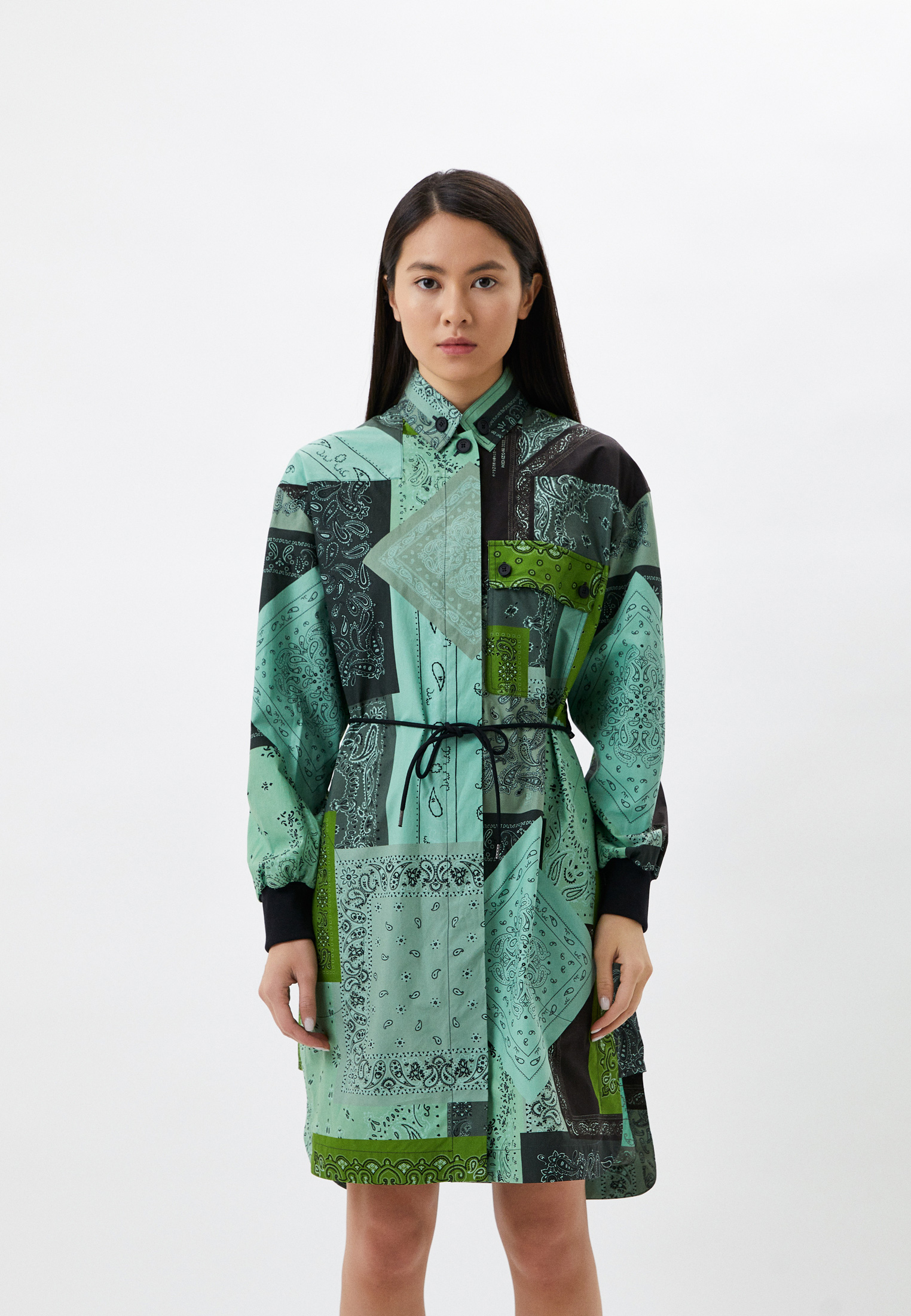 Платье Kenzo, цвет: зеленый, RTLABF283001 — купить в интернет-магазине ...