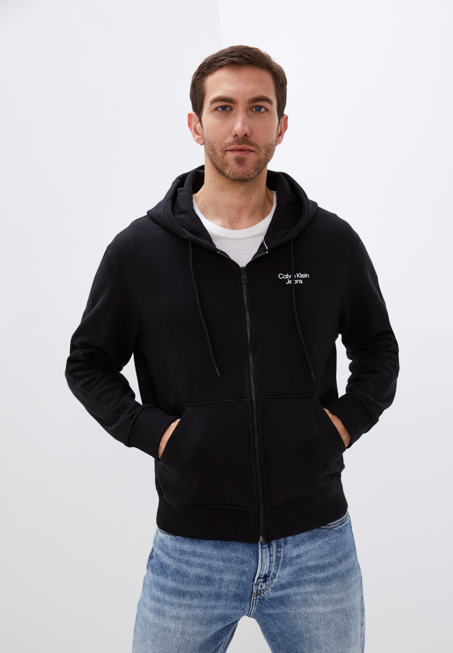 Толстовка Calvin Klein Jeans, цвет: черный, RTLABF399501 — купить в ...
