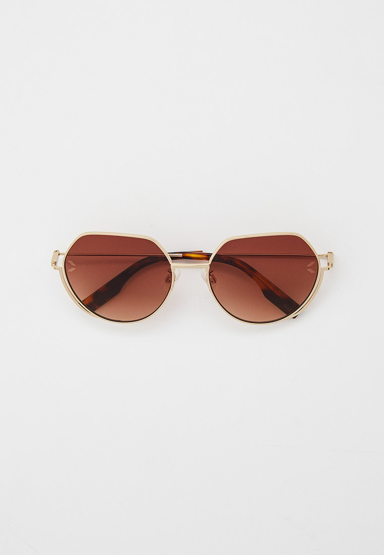 Очки солнцезащитные McQ Alexander McQueen MQ0360S 002, цвет: золотой ...