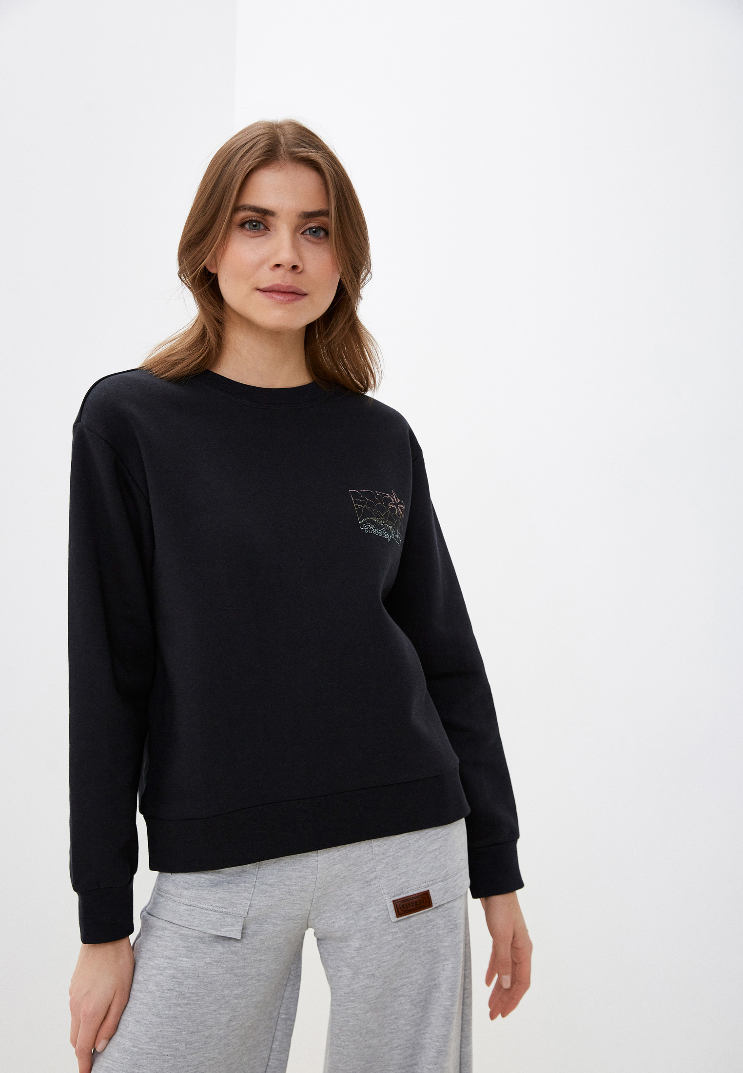 Свитшот Hurley EFFIE GIRLFRIEND CRE, цвет: черный, RTLABF925401 ...