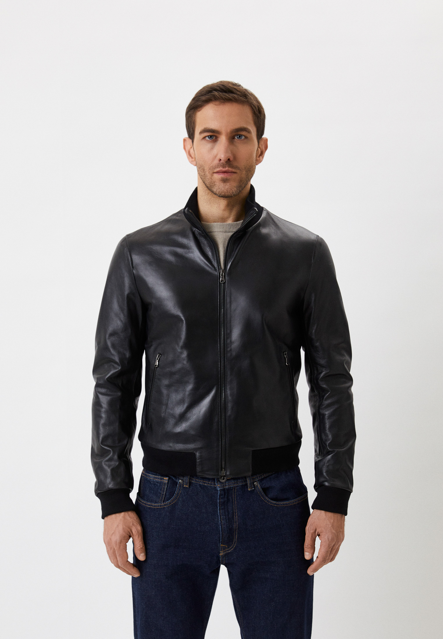 Куртка кожаная Blouson, цвет: черный, RTLABH082401 — купить в интернет ...