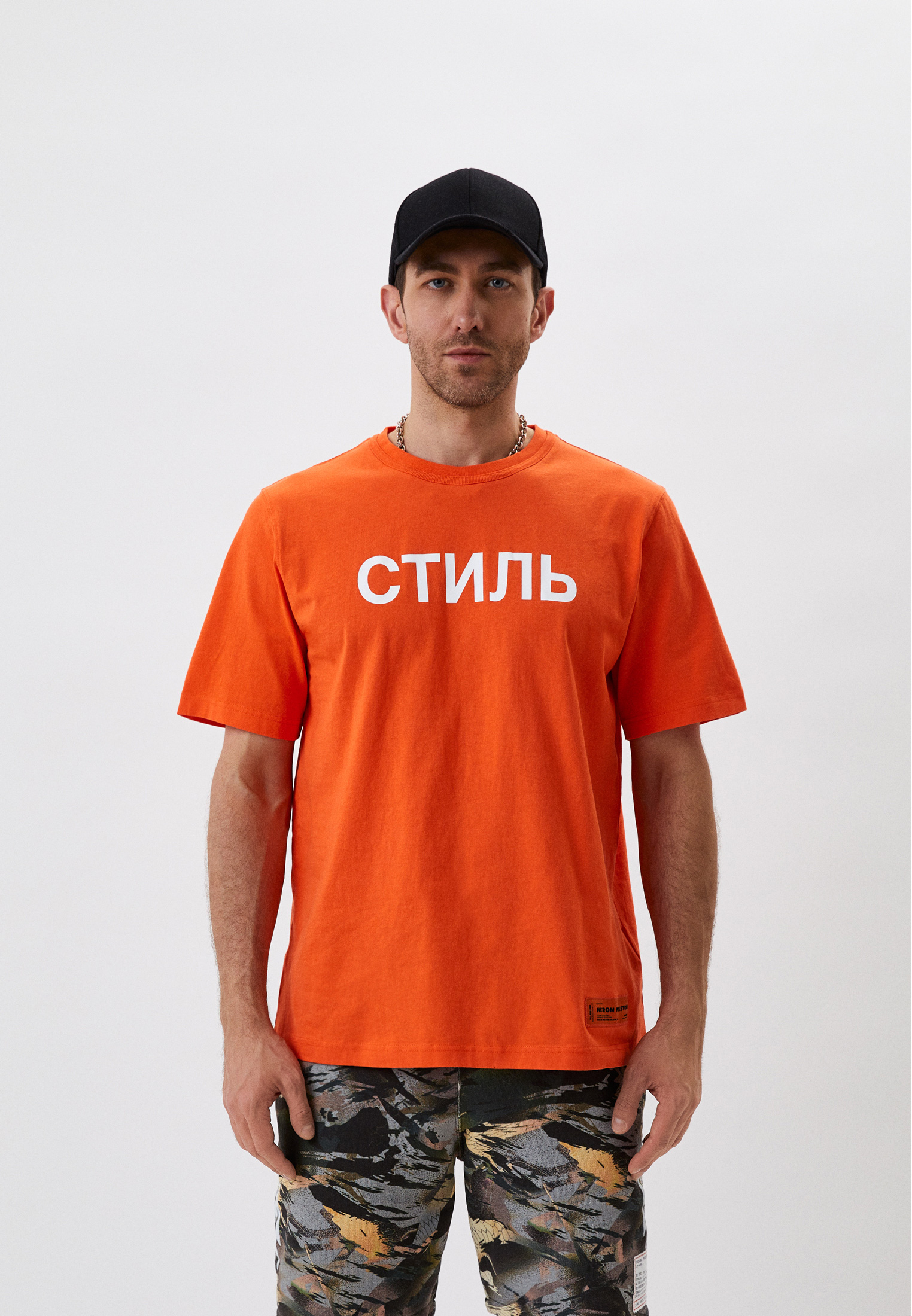 Футболка Heron Preston, цвет: оранжевый, RTLABI553201 — купить в ...