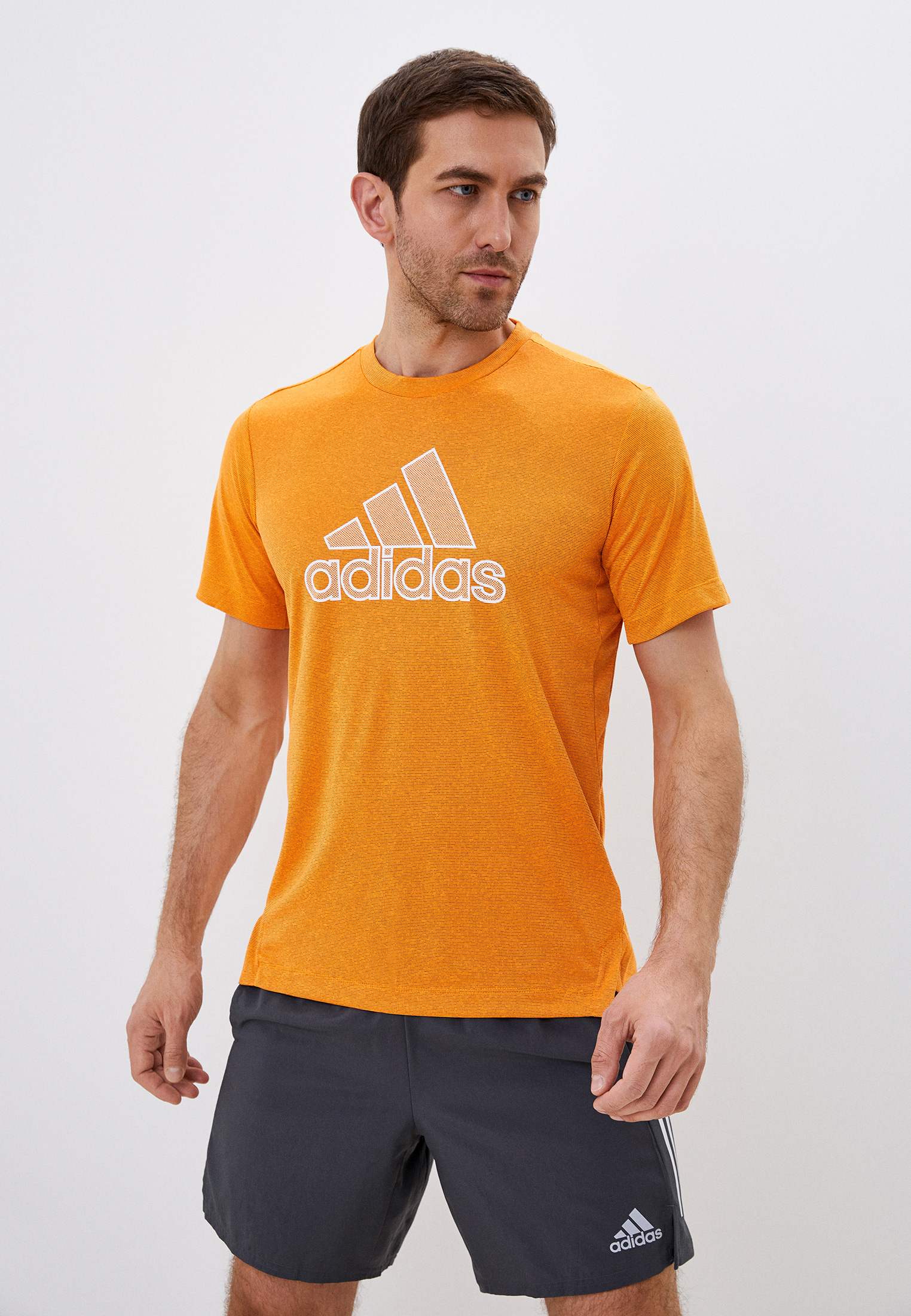 Футболка спортивная adidas M BOS PB TEE, цвет: оранжевый, RTLABJ791101 ...