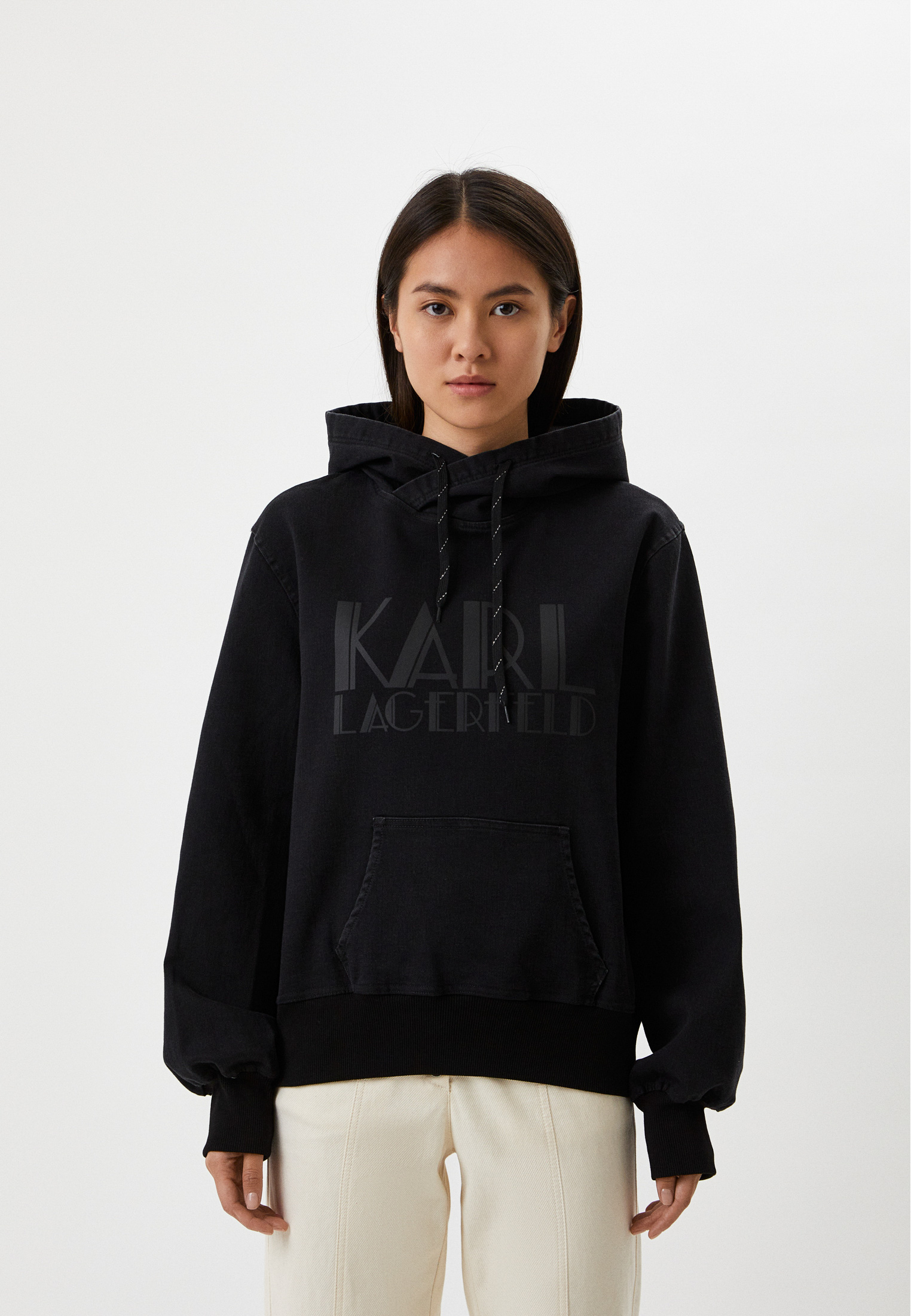 Худи Karl Lagerfeld Denim, цвет: черный, RTLABL987401 — купить в ...