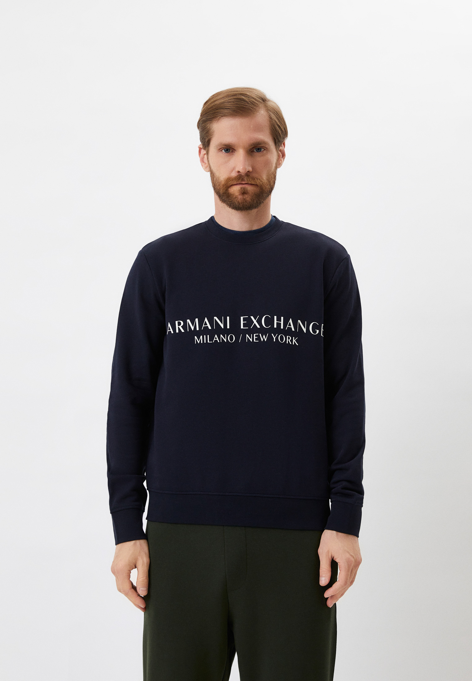 Свитшот Armani Exchange, цвет: синий, RTLABN978301 — купить в интернет ...
