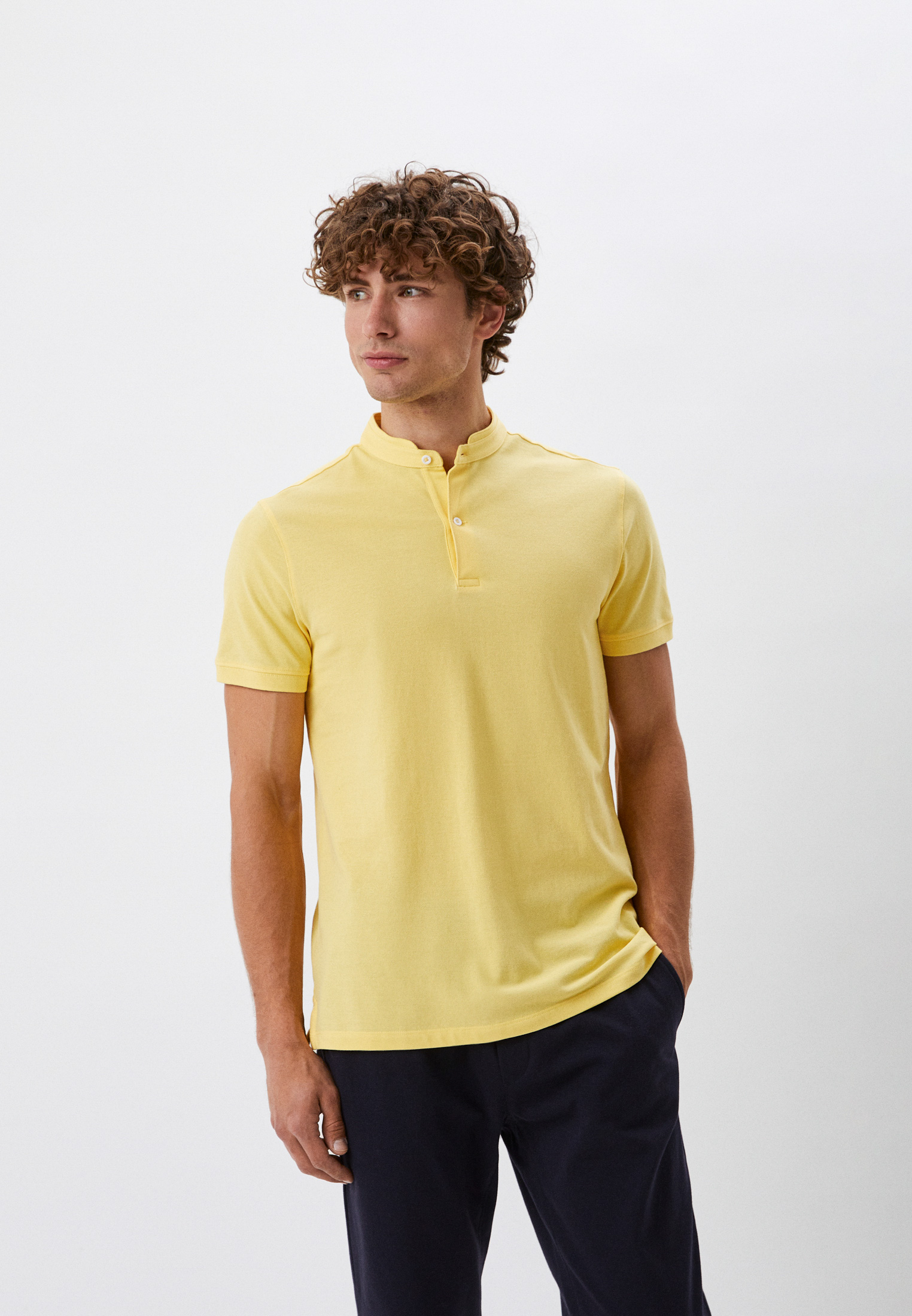 Поло Massimo Dutti, цвет: желтый, RTLABP780001 — купить в интернет ...