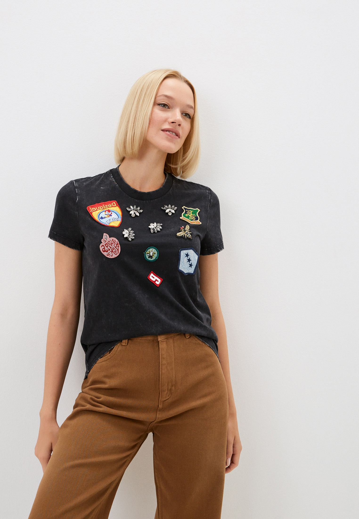 Футболка Desigual, цвет: серый, RTLABQ331401 — купить в интернет ...