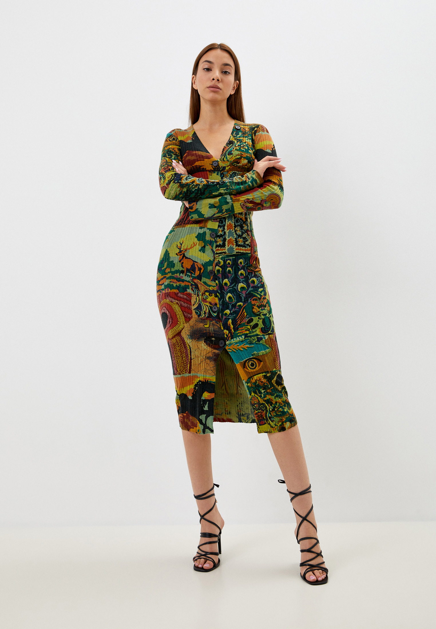 Платье Desigual, цвет: мультиколор, RTLABQ331601 — купить в интернет ...