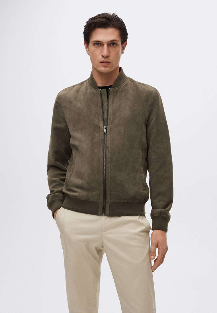 Куртка кожаная Mango Man BERO, цвет: коричневый, RTLABQ857701 — купить ...