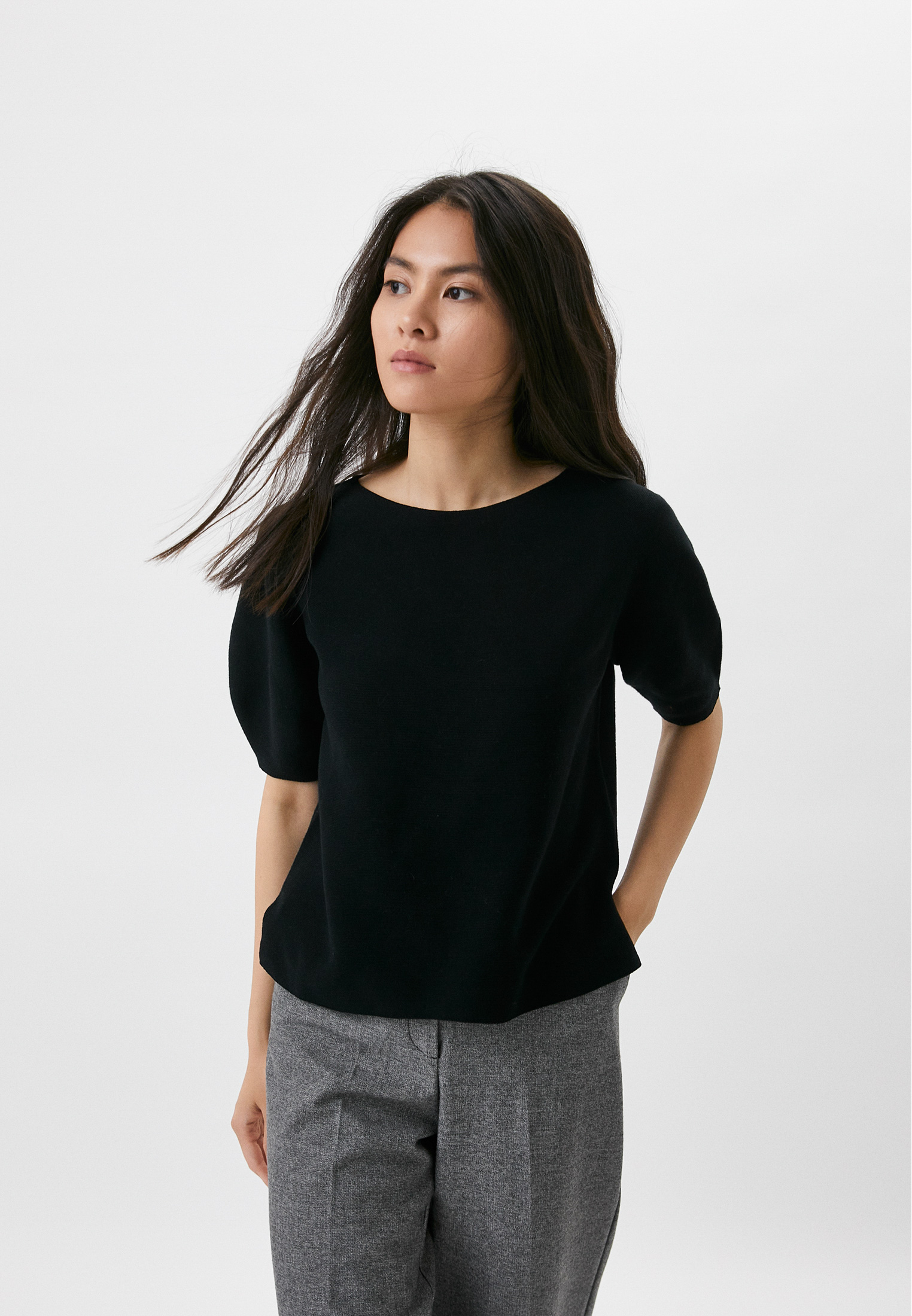 Джемпер UNIQLO из хлопка, 3D-вязка, цвет: черный, RTLABW765501 — купить ...