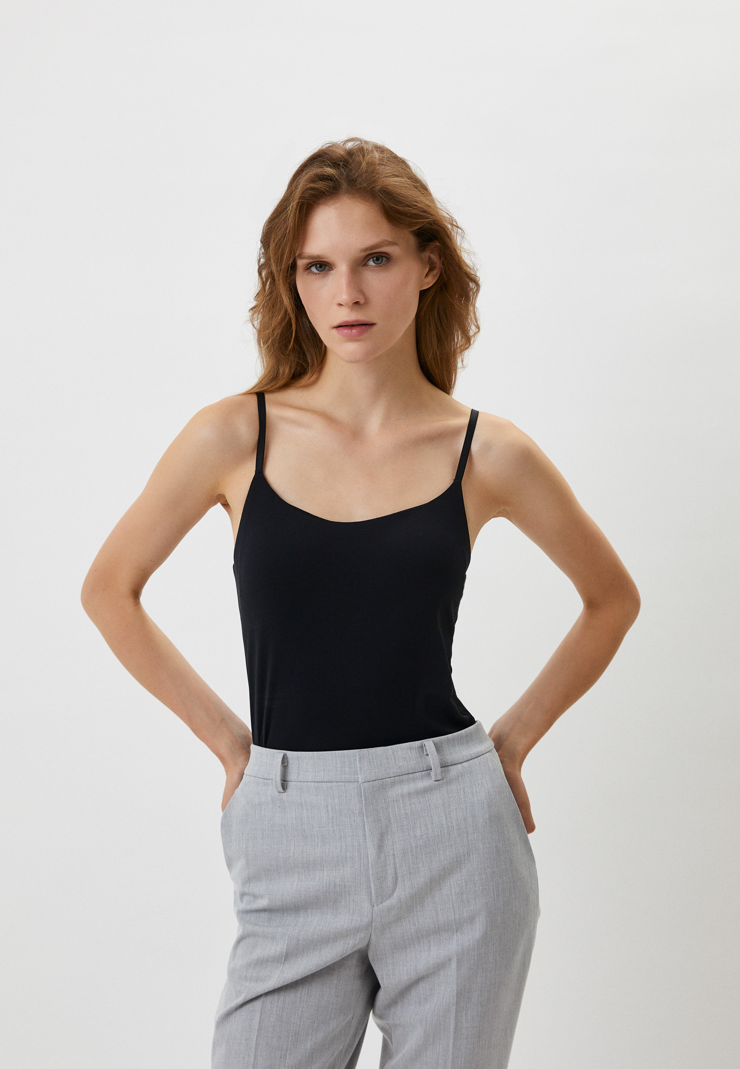 Майка UNIQLO с бра AIRism, цвет: черный, RTLABW767401 — купить в ...