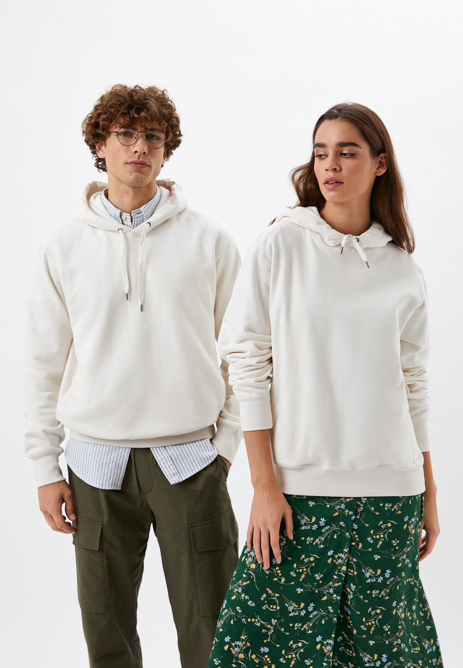 Худи UNIQLO, цвет: белый, RTLABW767601 — купить в интернет-магазине Lamoda