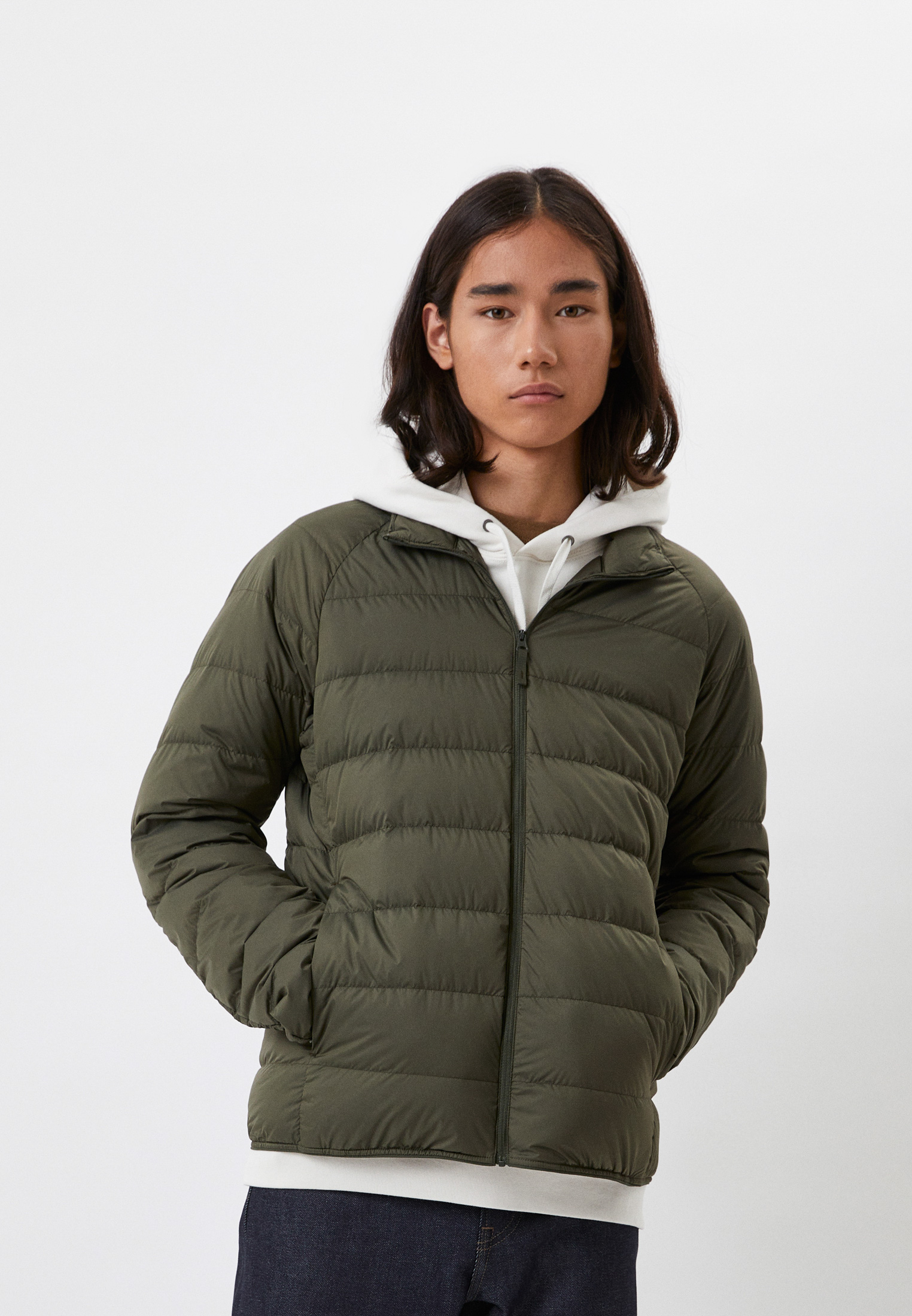 Пуховик Uniqlo ультралегкий 3d крой цвет хаки Rtlabw770401 — купить