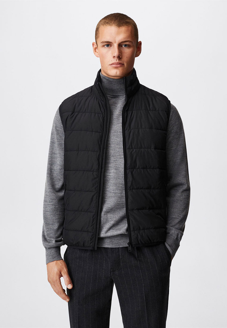 Жилет утепленный Mango Man GORRYST, цвет: черный, RTLABX508201 — купить ...