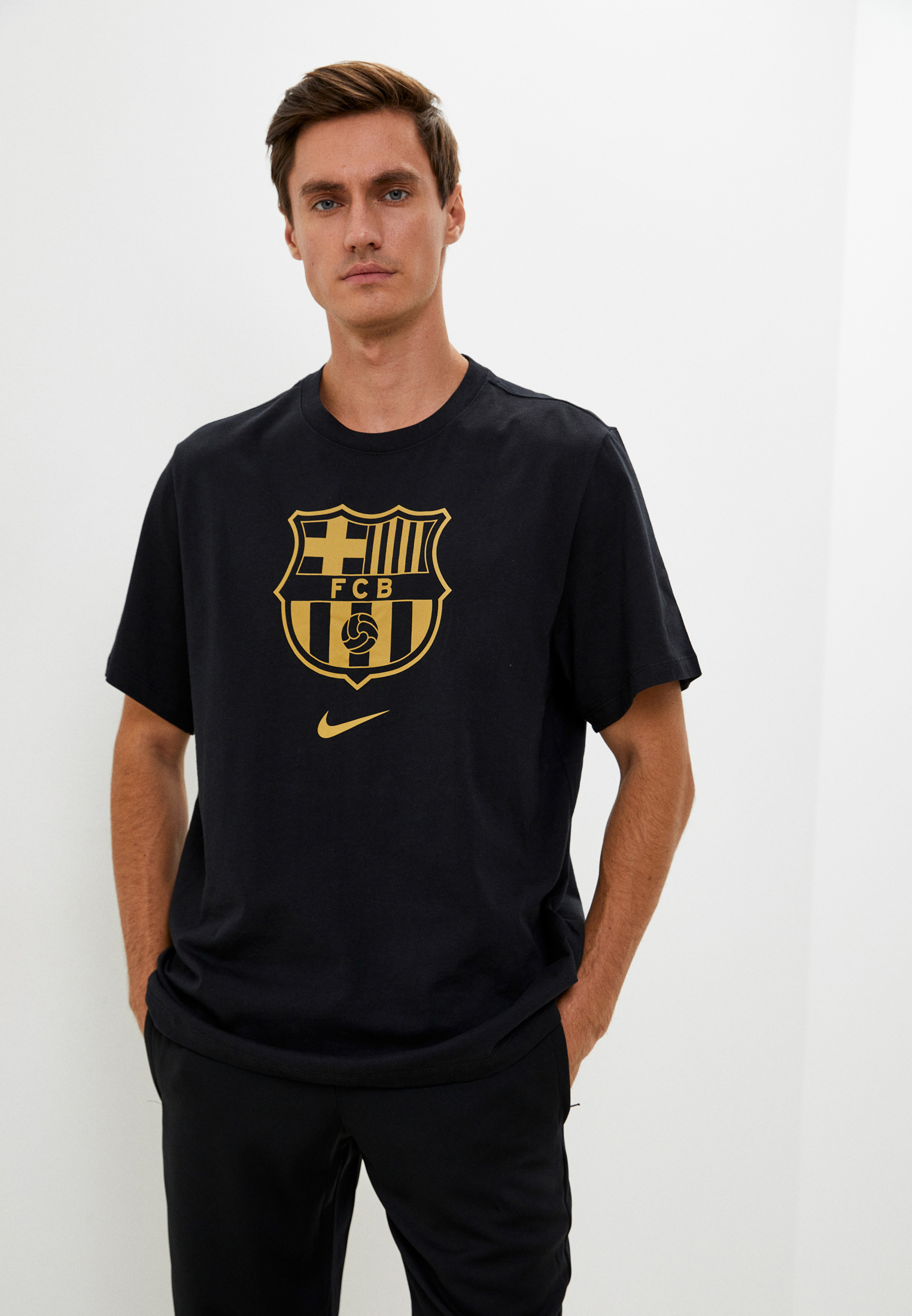 Футболка Nike FCB M NK TEE EVERGREEN CRST 2, цвет: черный, RTLABX757801 ...