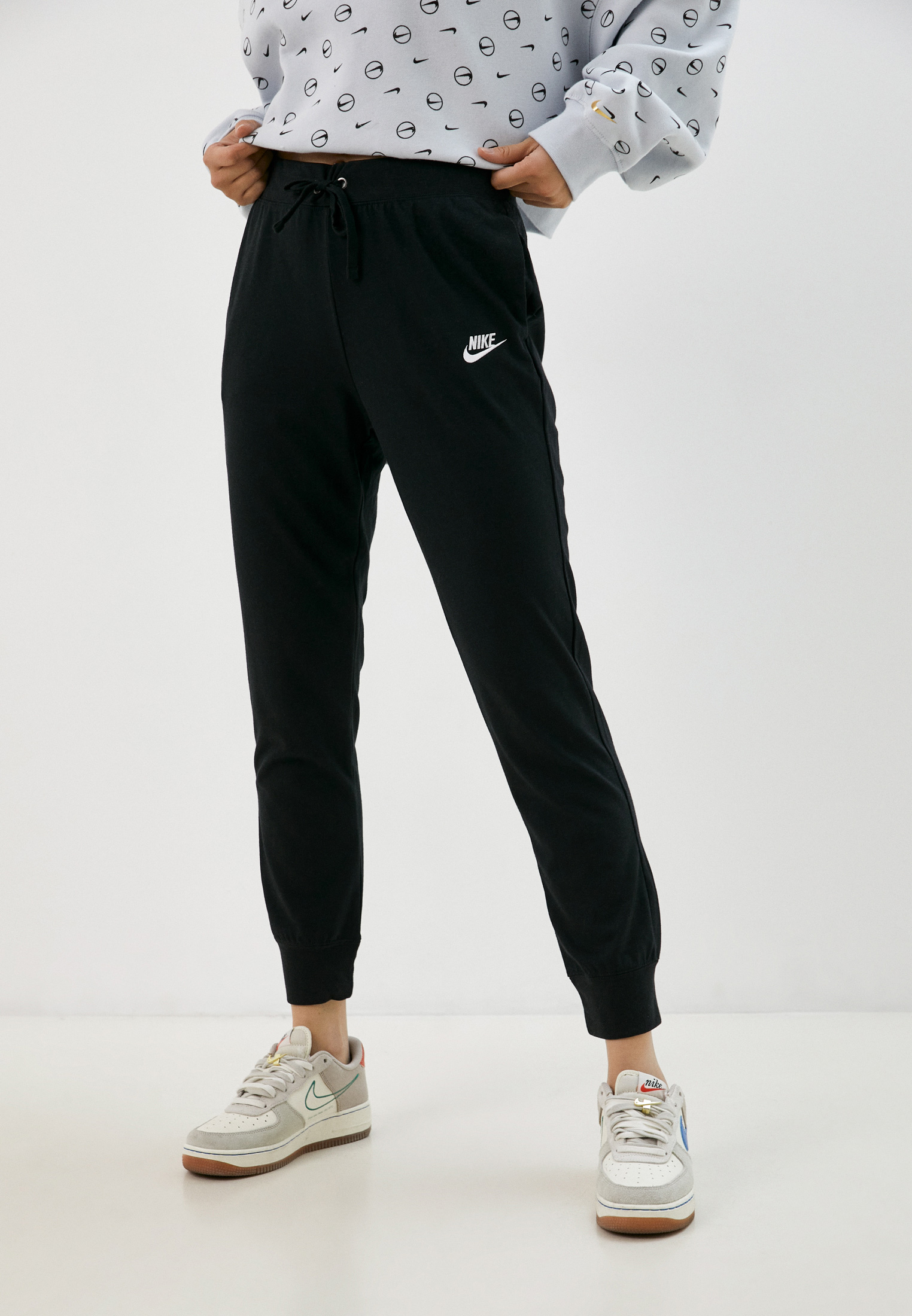 Брюки спортивные Nike W Nsw Pant Jrsy Nfs цвет черный Rtlabx769805