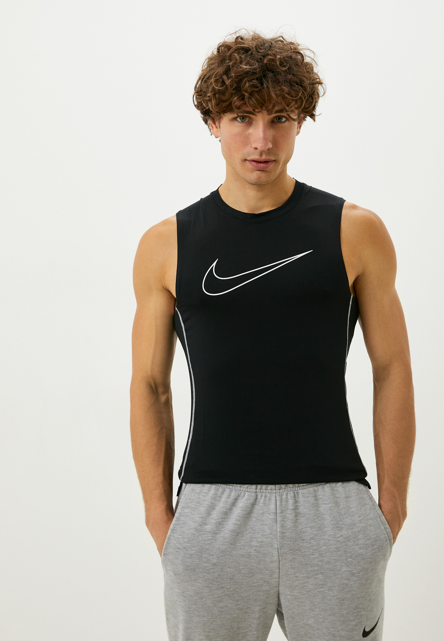 Майка спортивная Nike M NP DF TOP SL TIGHT, цвет: черный, RTLABX781503 ...
