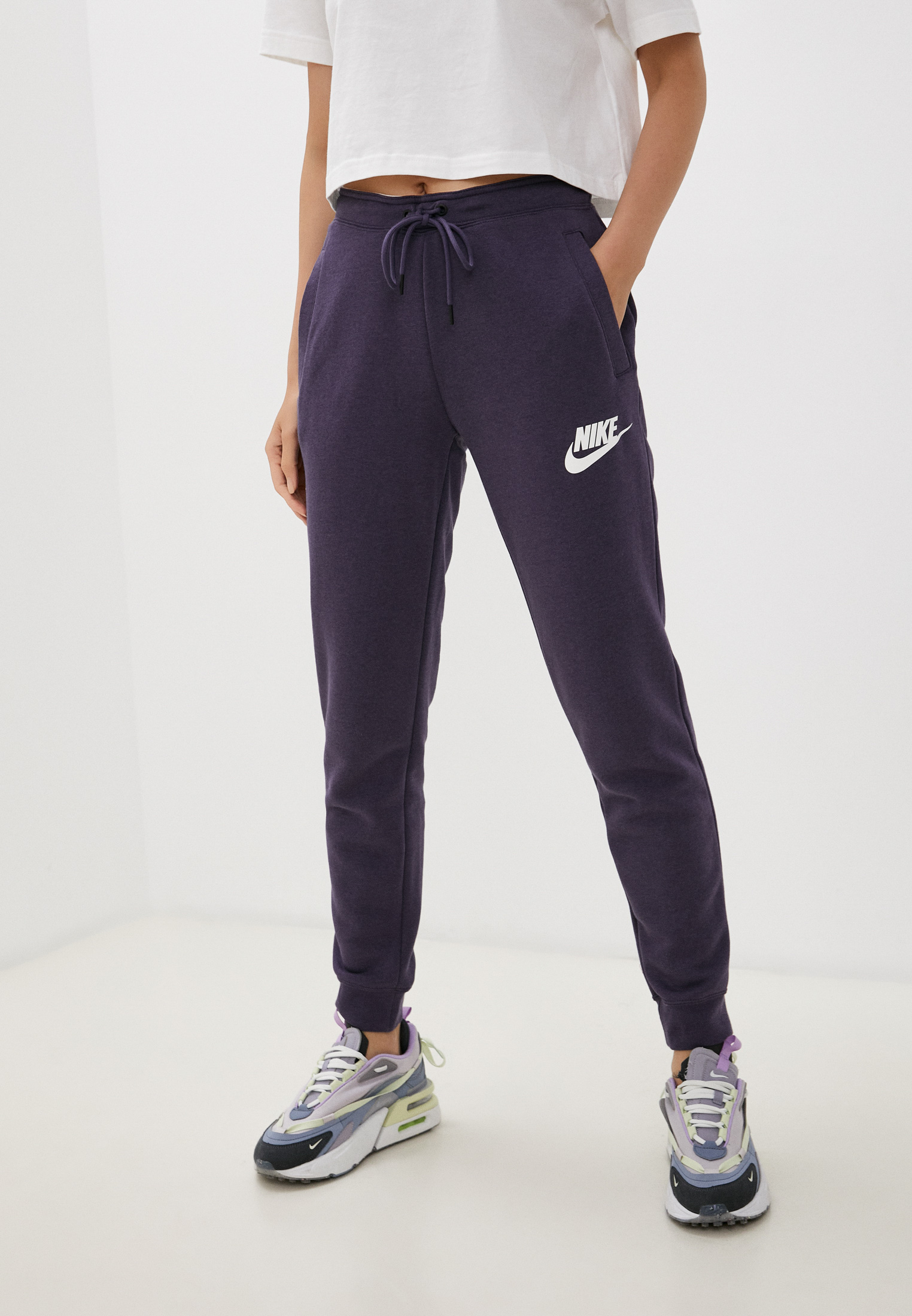 Брюки спортивные Nike W Nsw Rally Pant Reg Nfs цвет фиолетовый
