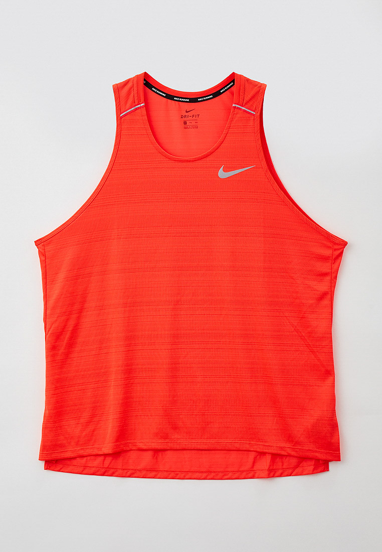 Майка спортивная Nike M NK DF MILER TANK NFS, цвет: оранжевый ...