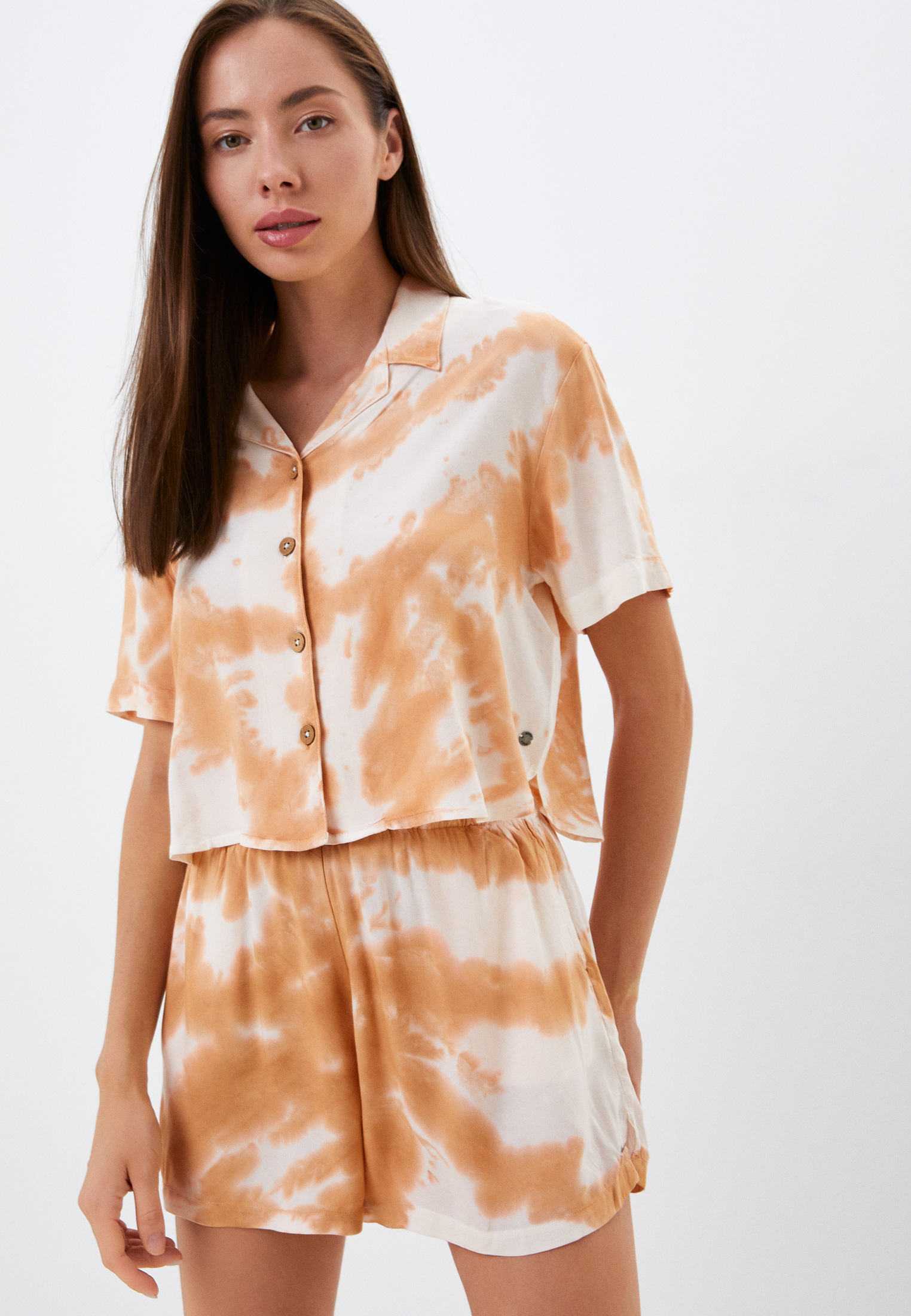 Блуза Roxy PAPER DAY, цвет: коричневый, RTLABY687401 — купить в ...
