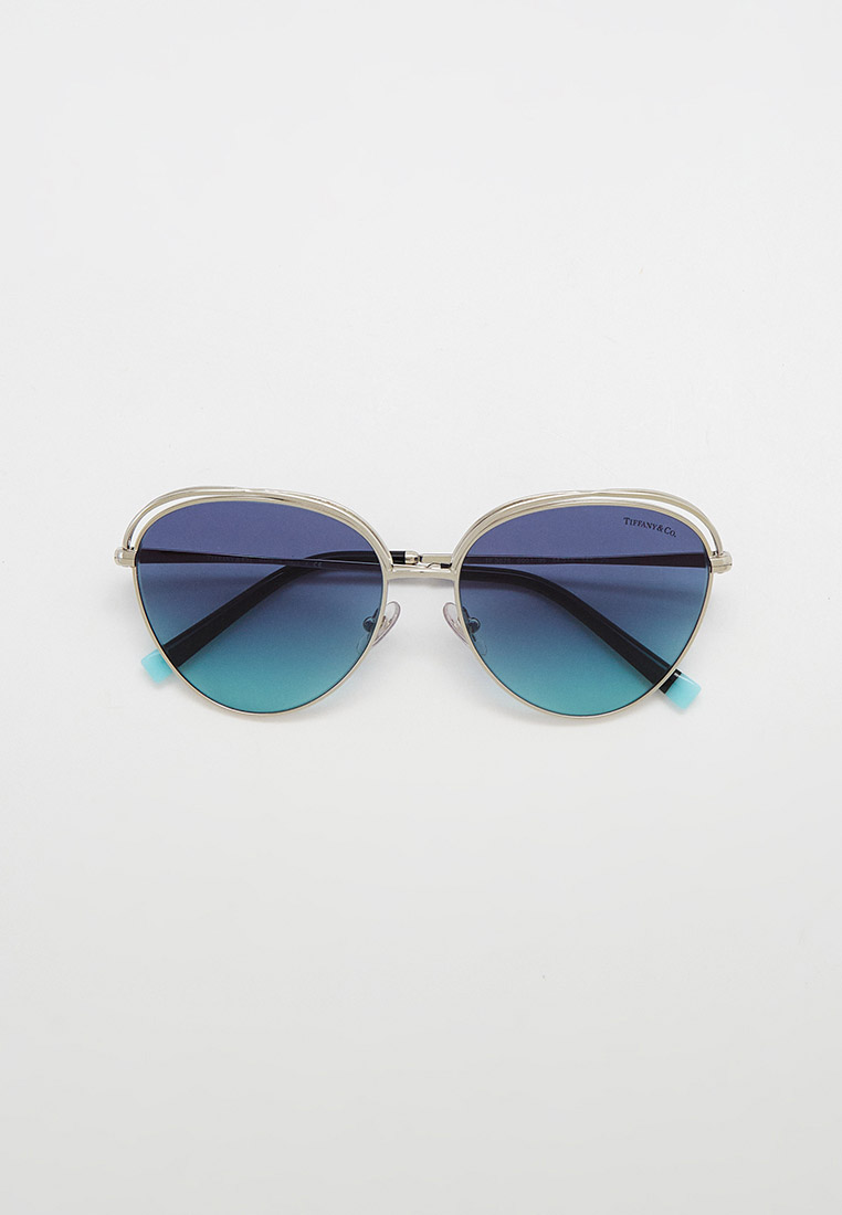 Очки солнцезащитные Tiffany & Co. TF3075 60019S, цвет: серебряный ...
