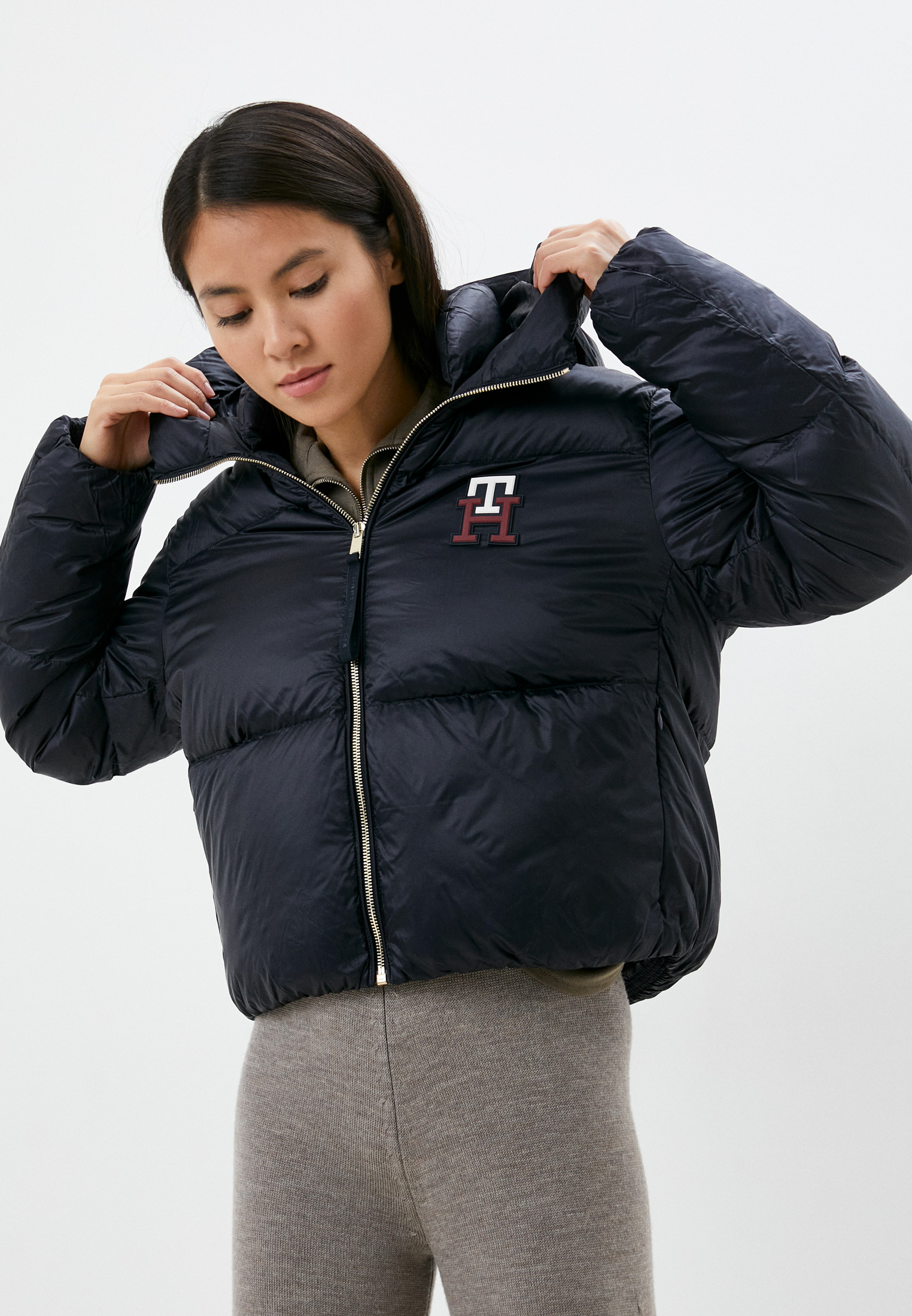 Пуховик Tommy Hilfiger, цвет: синий, RTLABY808601 — купить в интернет ...