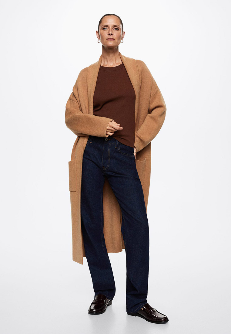 Кардиган Mango RINGO, цвет: коричневый, RTLABY896201 — купить в ...