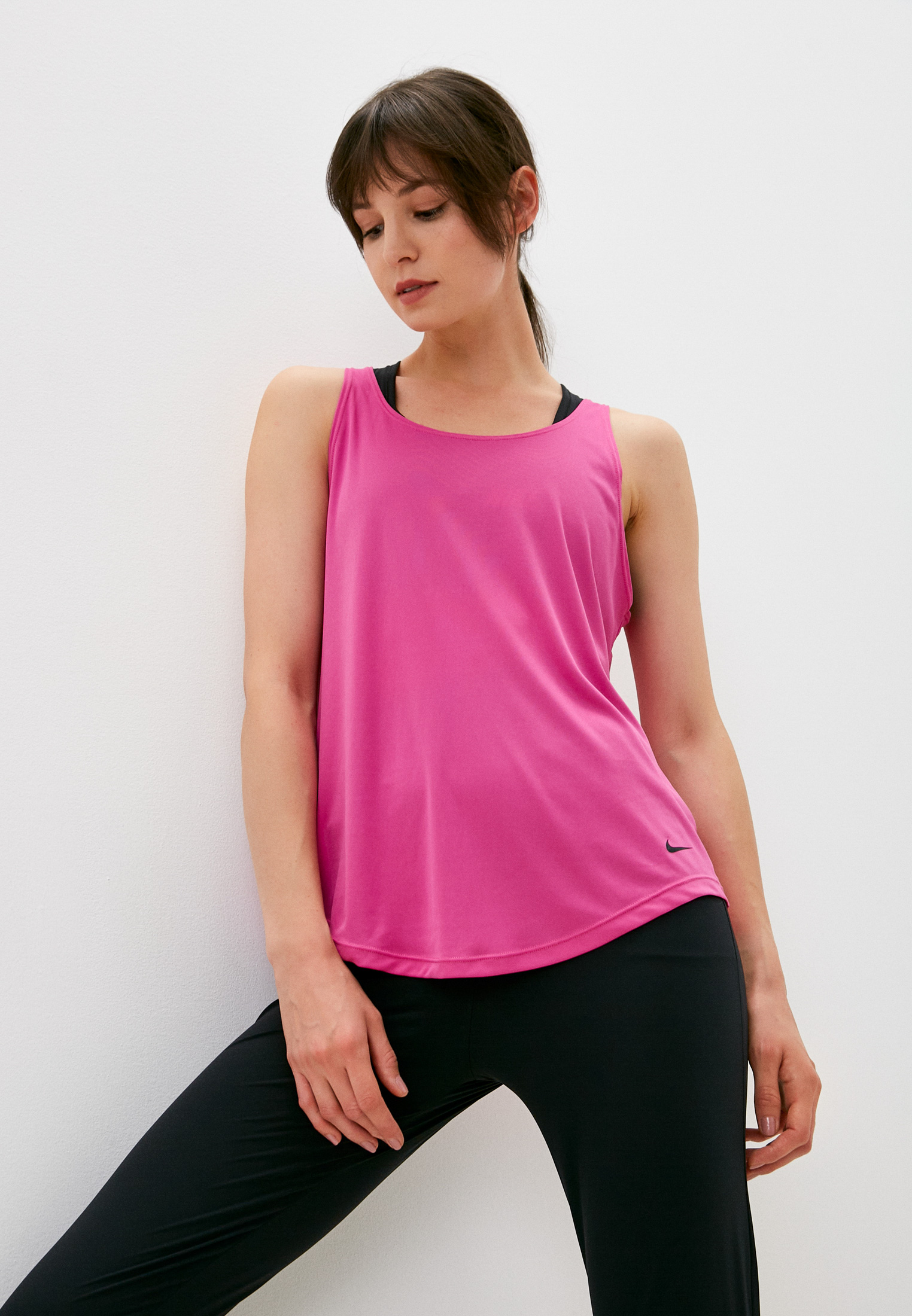 Майка спортивная Nike W NK DF VCTRY ELSTKA TANK NFS, цвет: фуксия ...
