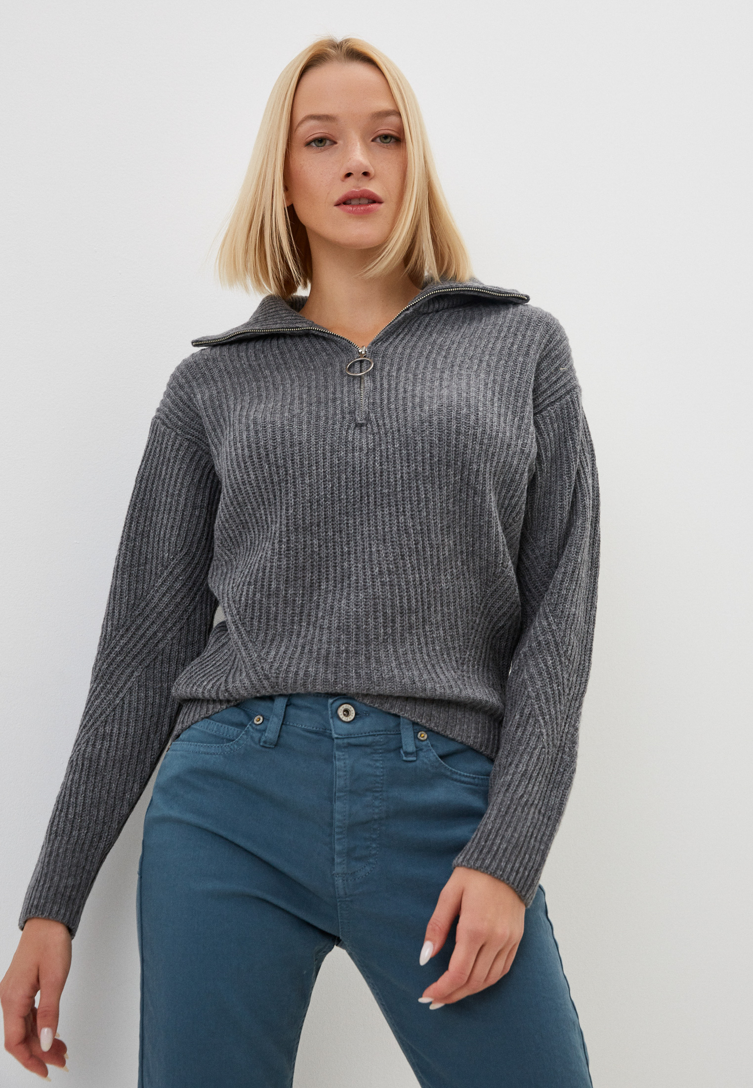 Свитер United Colors of Benetton, цвет: серый, RTLABZ340901 — купить в ...