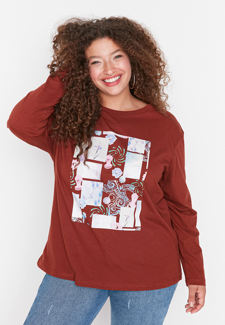 Лонгслив Trendyol, цвет: коричневый, RTLABZ562101 — купить в интернет ...