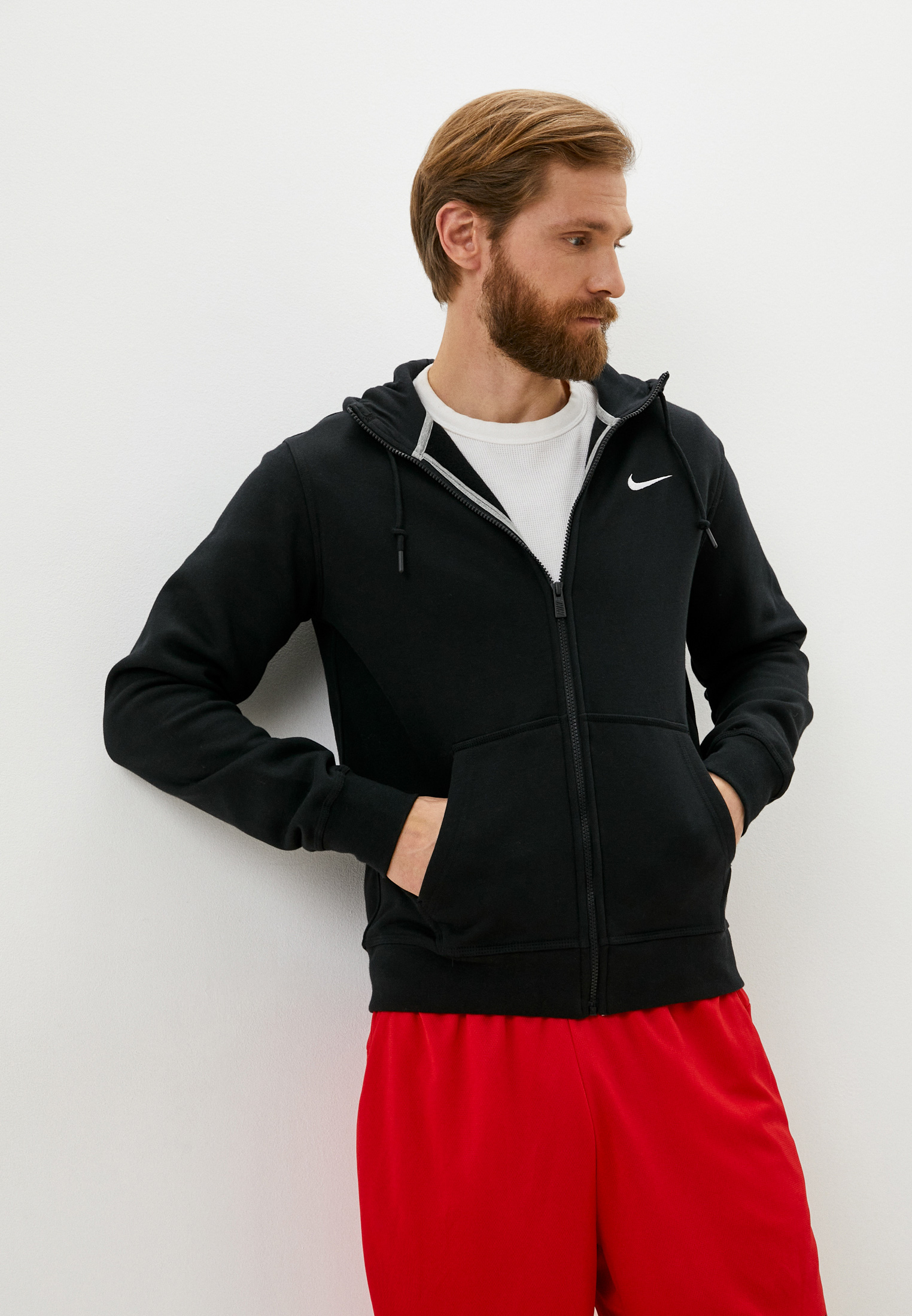 Толстовка Nike NIKE CLUB FZ HOODY SWOOSH-NFS, цвет: черный ...