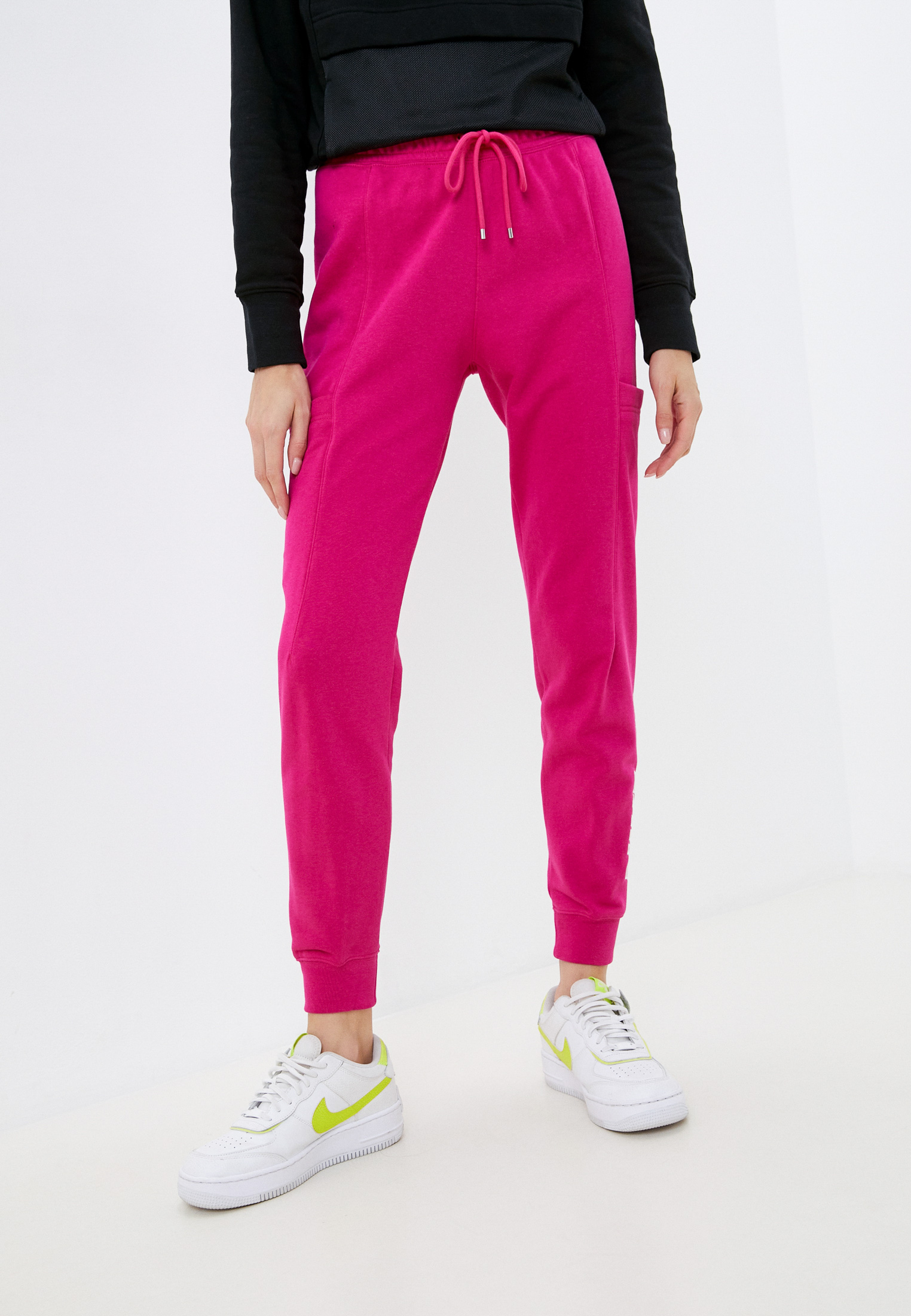 Брюки спортивные Nike W Nsw Air Pant Flc Mr Nfs цвет фуксия