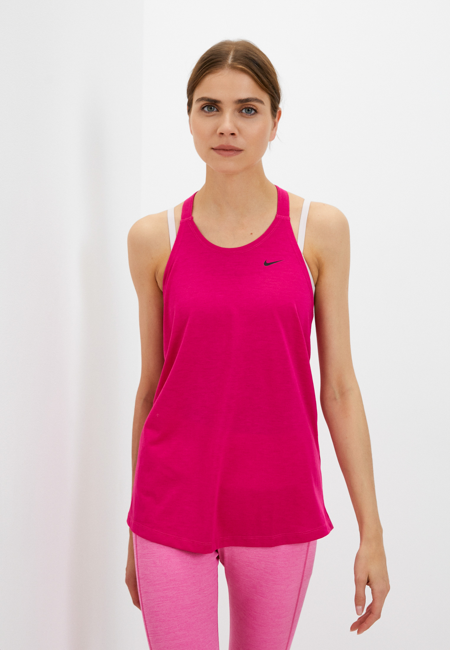 Майка спортивная Nike W NK DRY ESS ELASTIKA TANK, цвет: фуксия ...