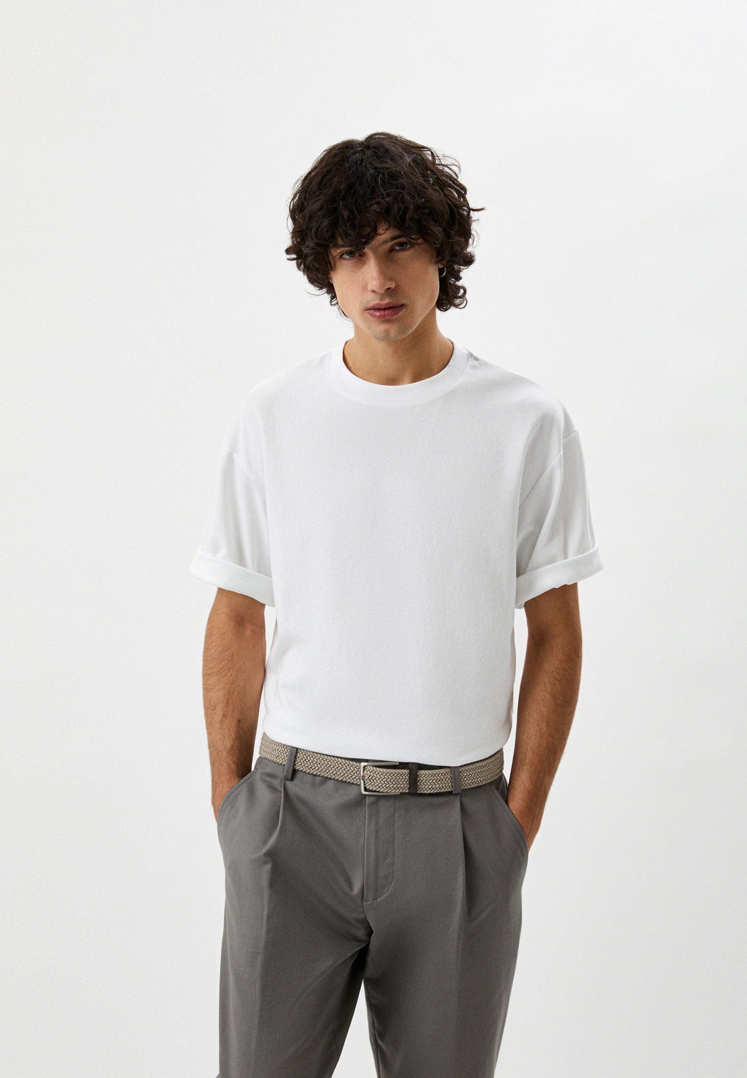 Футболка UNIQLO Uniqlo U AIRism с хлопком, цвет: белый, RTLACA439501 ...