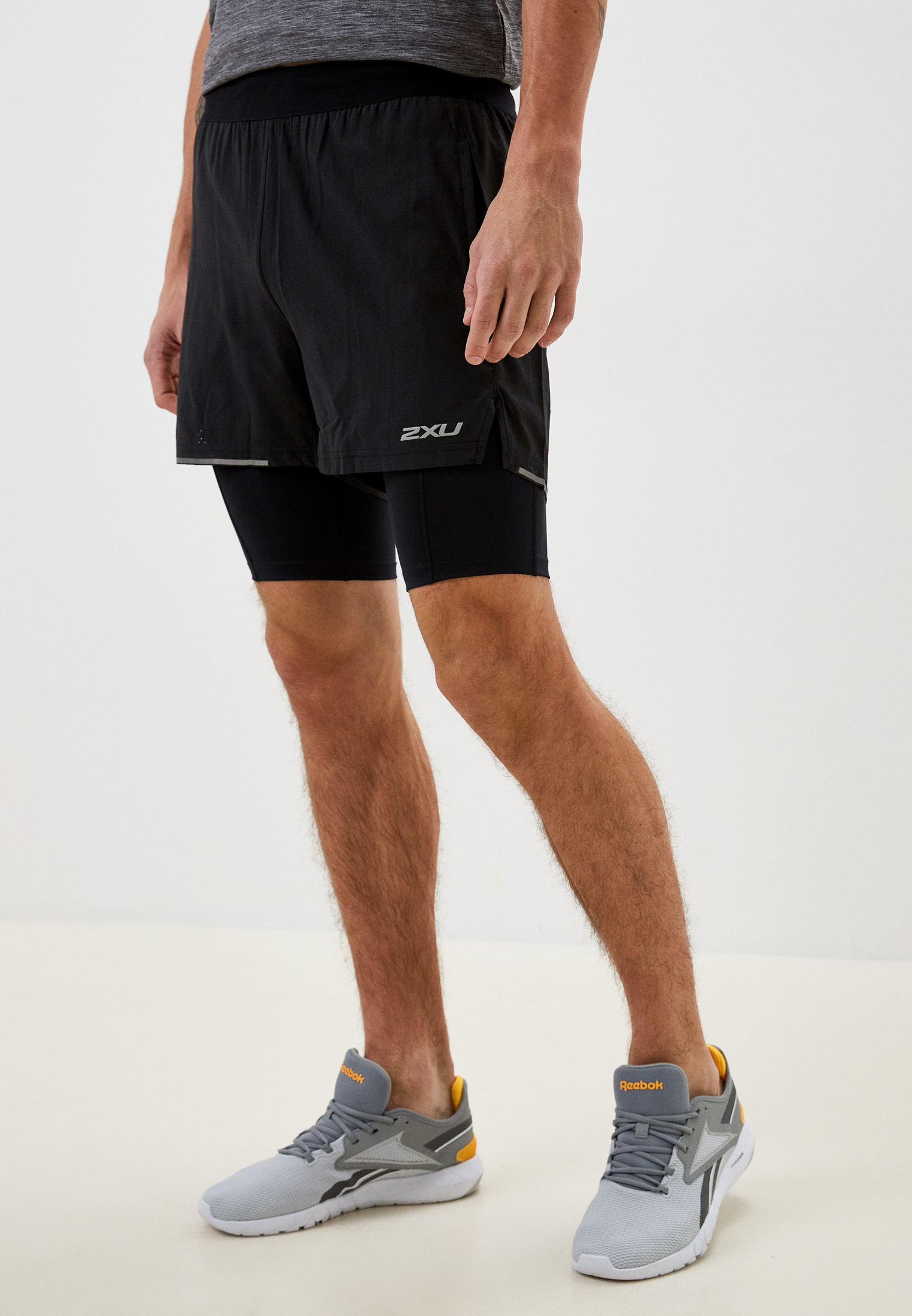 Шорты спортивные 2XU Aero 2-in-1 5 Inch Shorts, цвет: черный ...