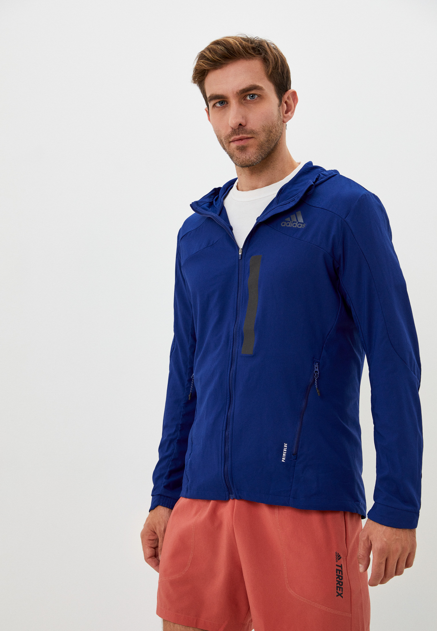Ветровка adidas MARATHON JKT M, цвет: синий, RTLACB148101 — купить в ...
