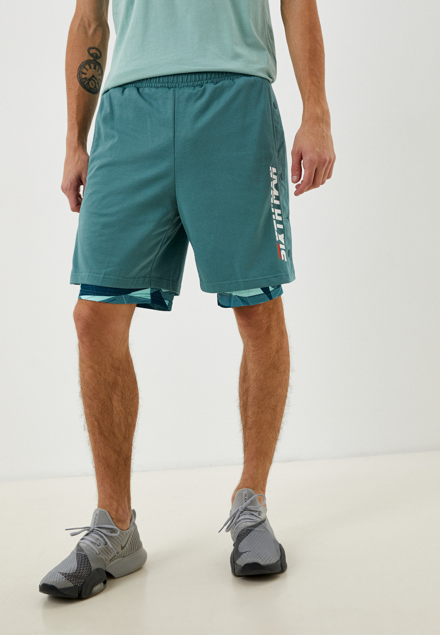 Шорты спортивные 361 Knit Knee Shorts, цвет: бирюзовый, RTLACB625101 ...