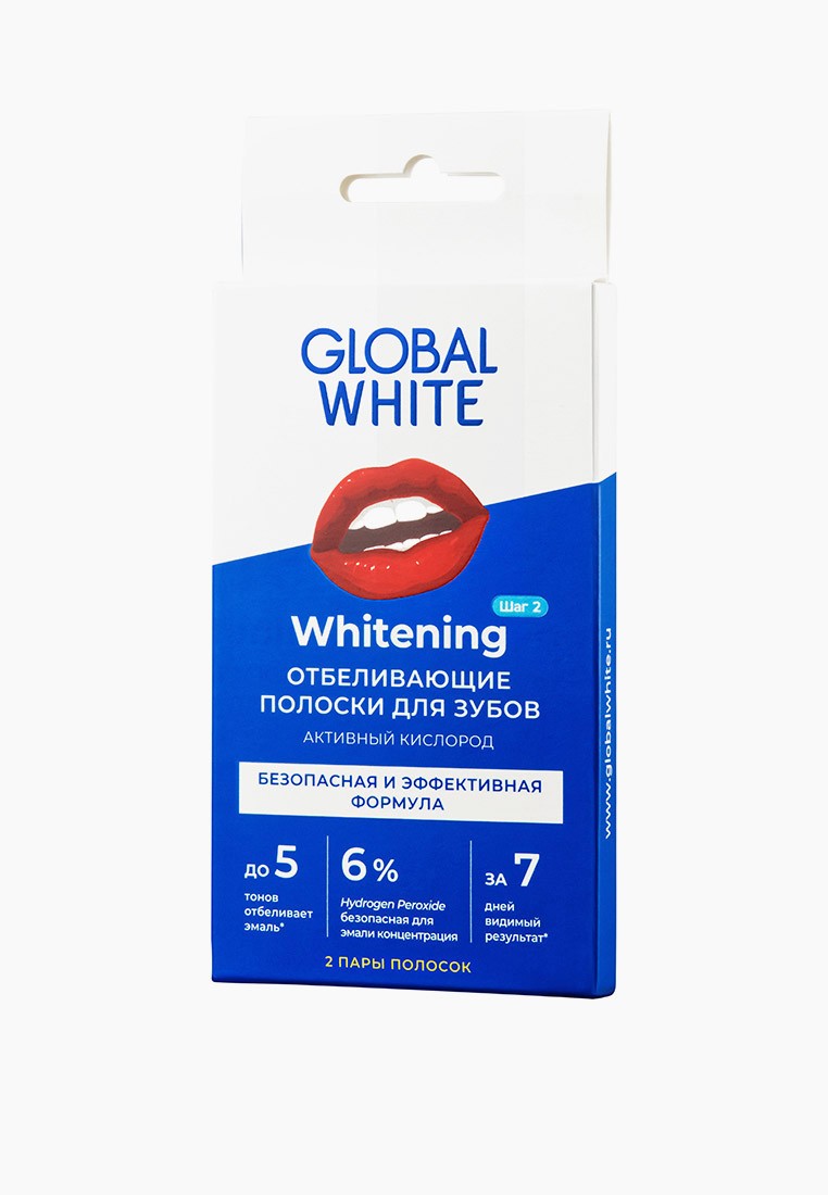 Полоски для зубов отбеливающие Global White teeth whitening strips, "2 ...
