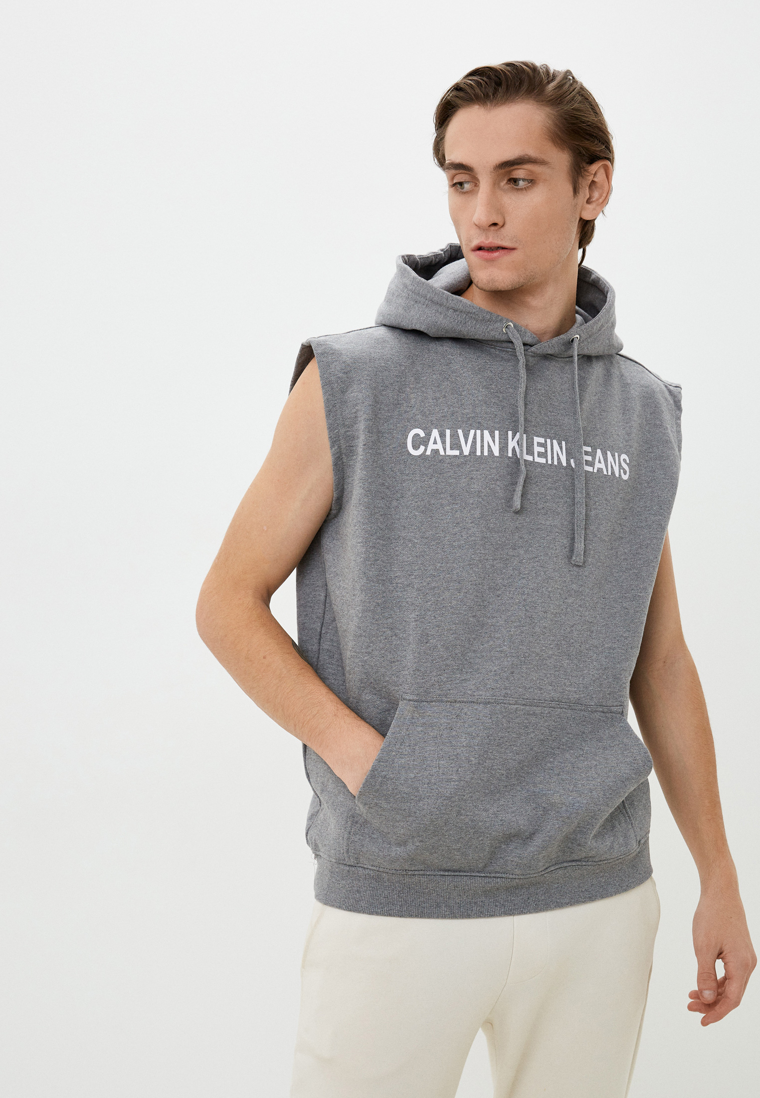Худи Calvin Klein Jeans, цвет: серый, RTLACC349801 — купить в интернет ...