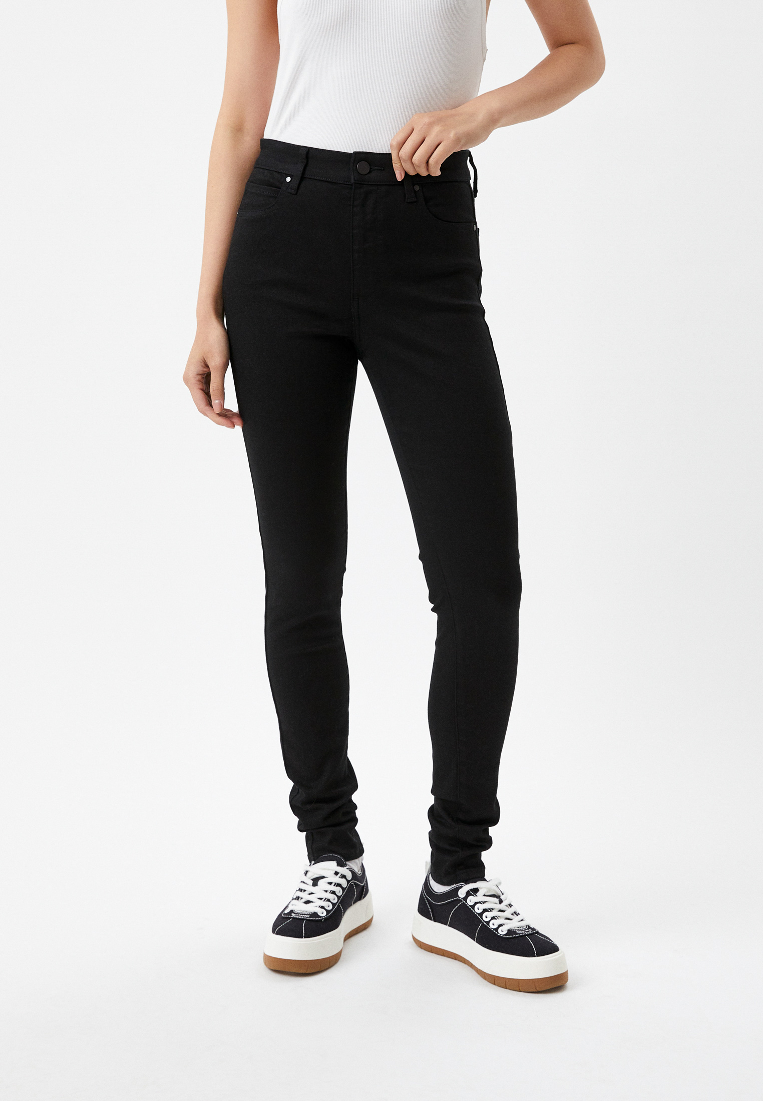 Джинсы UNIQLO ультраэластичные, цвет: черный, RTLACC464301 — купить в ...