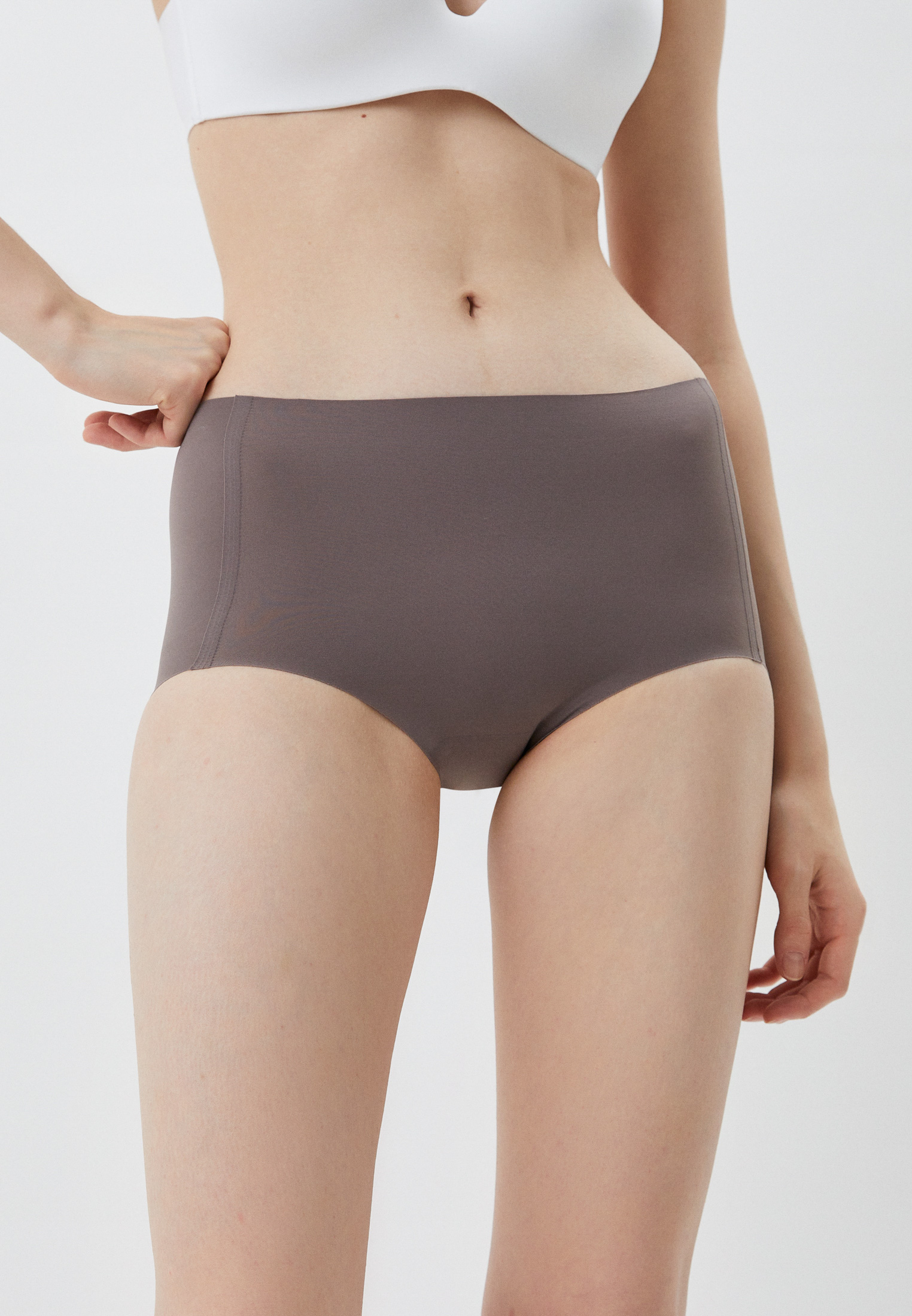 Трусы UNIQLO ультрабесшовные AIRism, цвет: коричневый, RTLACC471101 ...