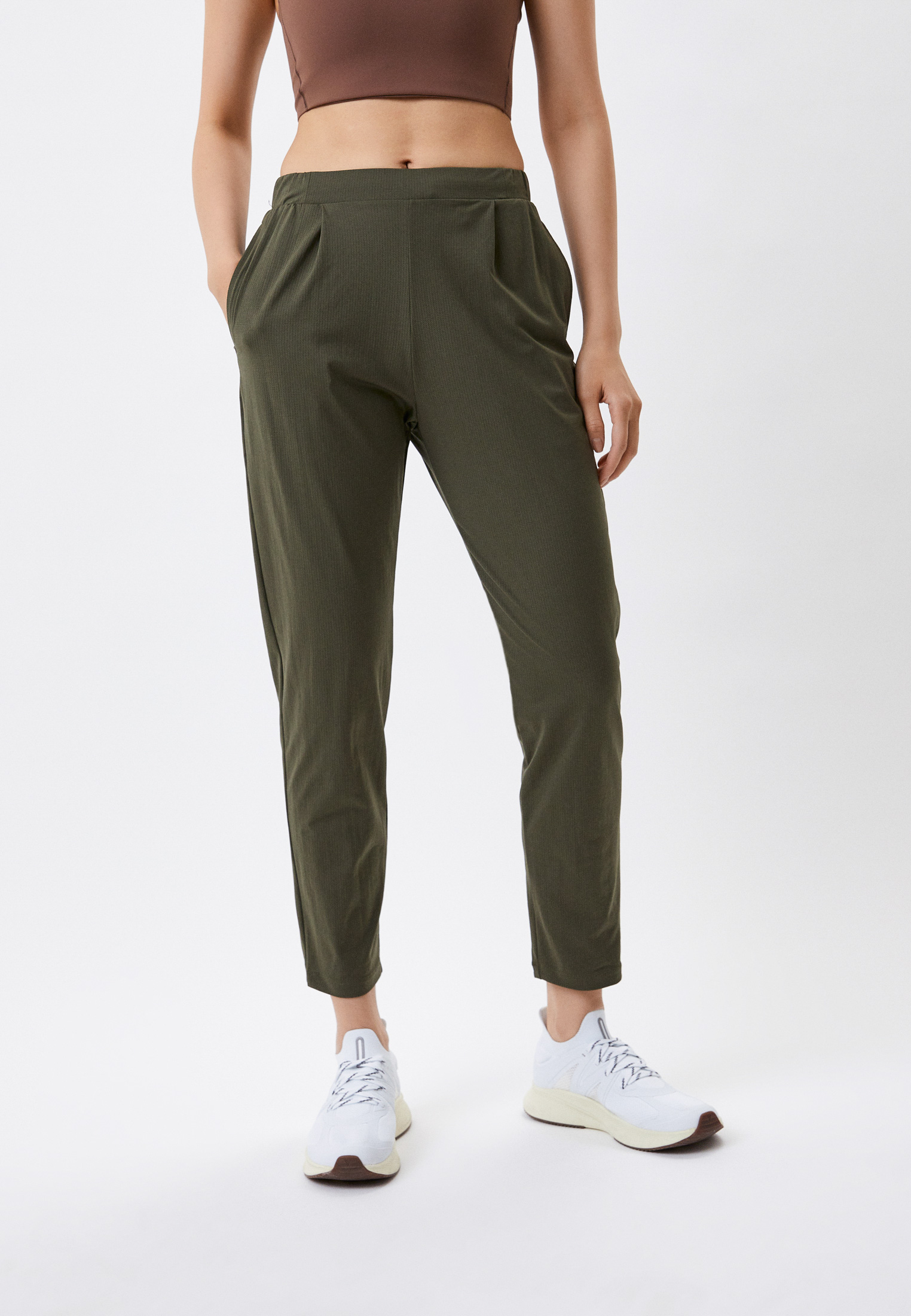 Брюки спортивные UNIQLO ультраэластичные, цвет: хаки, RTLACC778801 ...