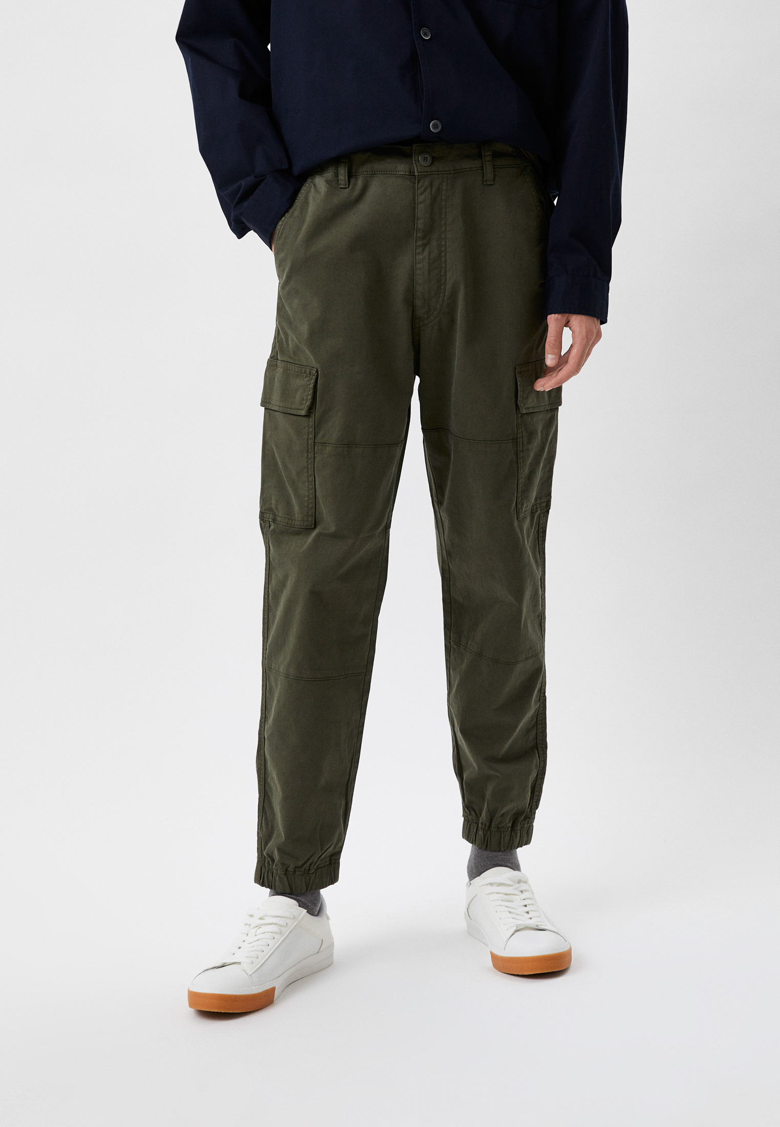 Брюки UNIQLO карго, цвет: хаки, RTLACC799001 — купить в интернет ...