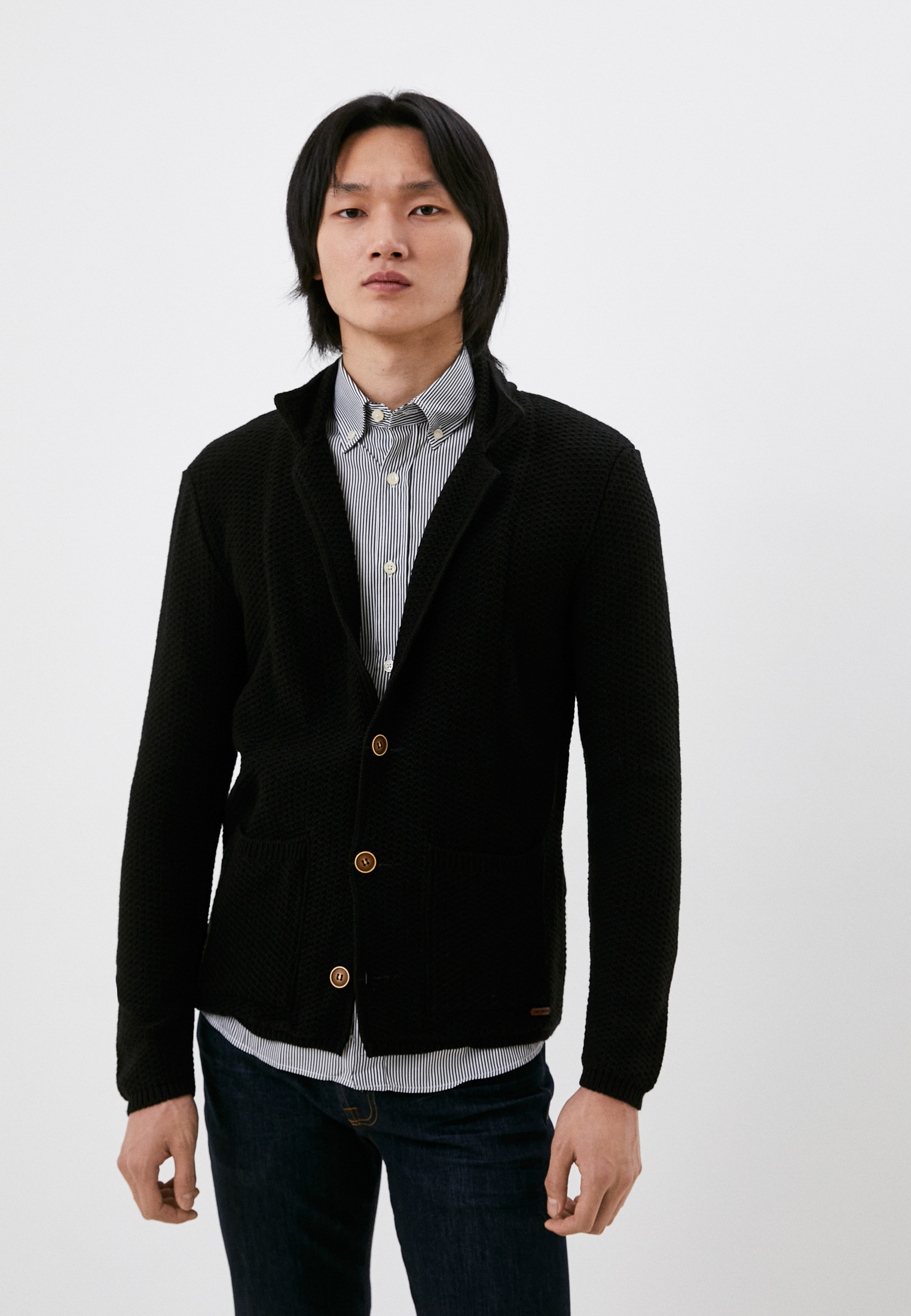 Кардиган Jimmy Sanders, цвет: черный, RTLACC947101 — купить в интернет ...