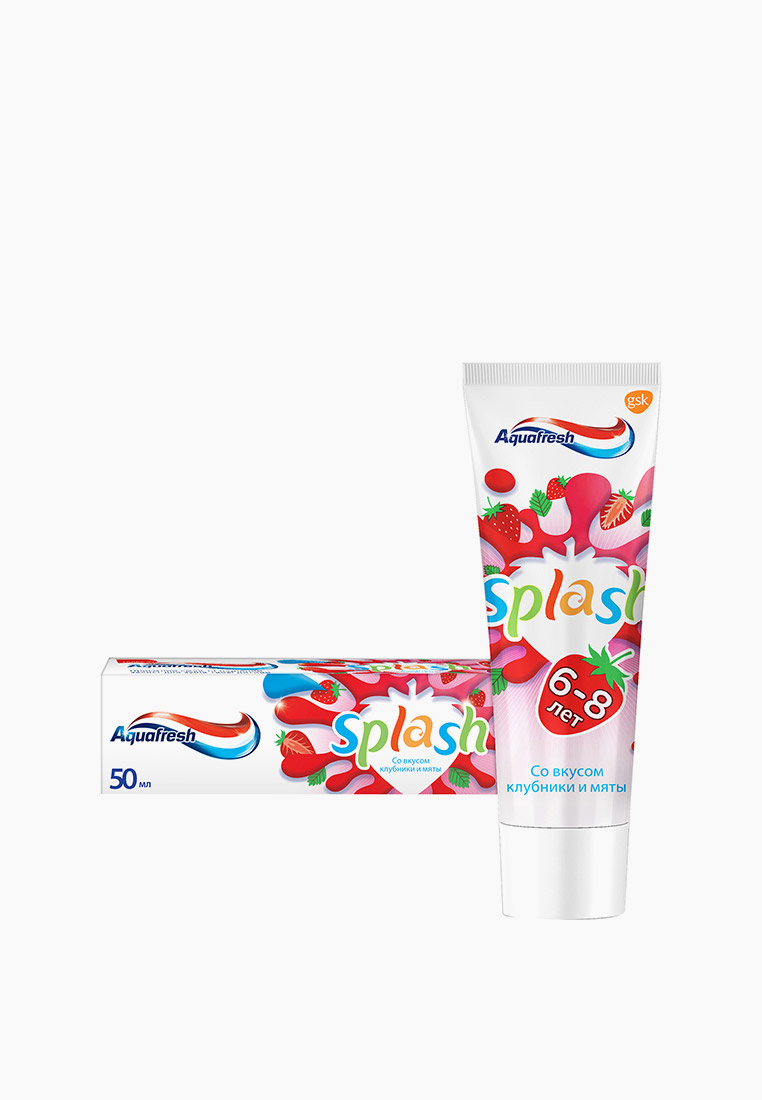 Зубная паста Aquafresh Splash со вкусом клубники и мяты (6- 8 лет), 50 ...