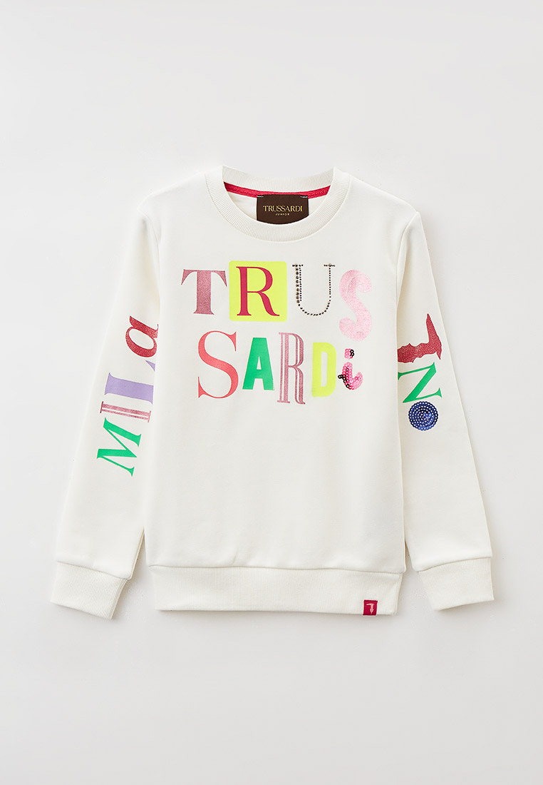 Свитшот Trussardi Junior, цвет: белый, RTLACD371701 — купить в интернет ...